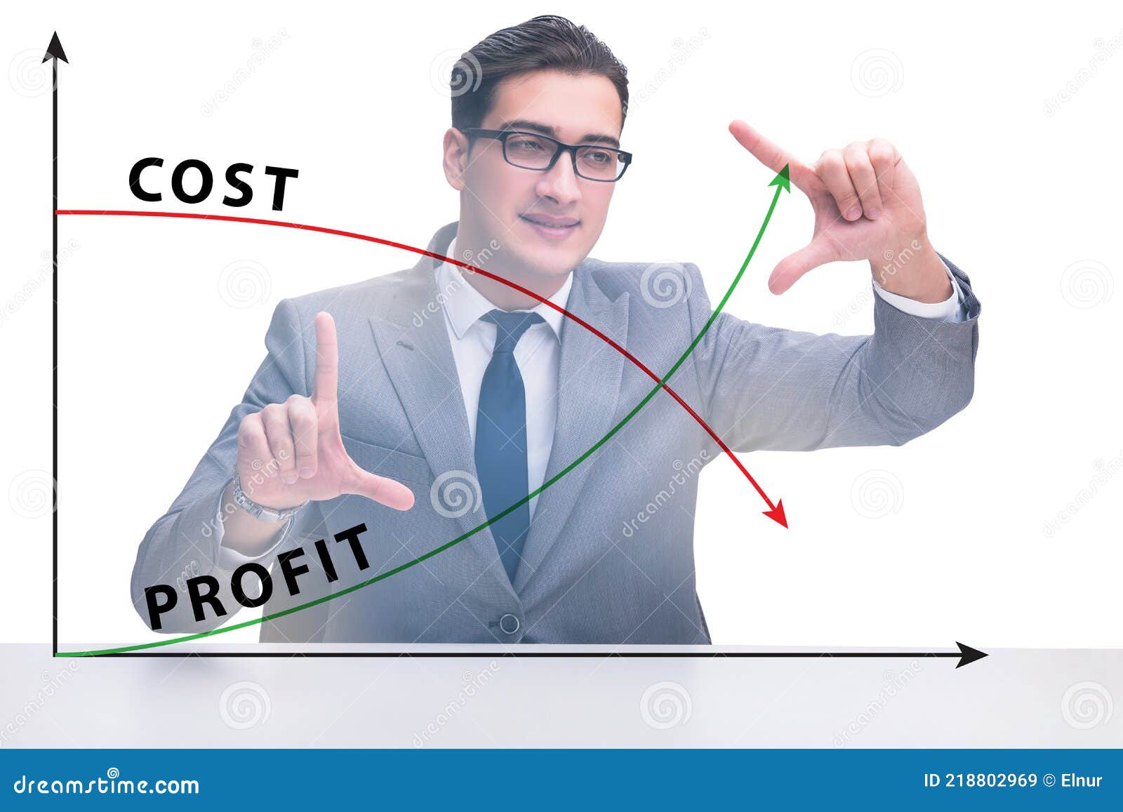 Concept of Proft and Loss with Businessman Stock Image - Image of ...