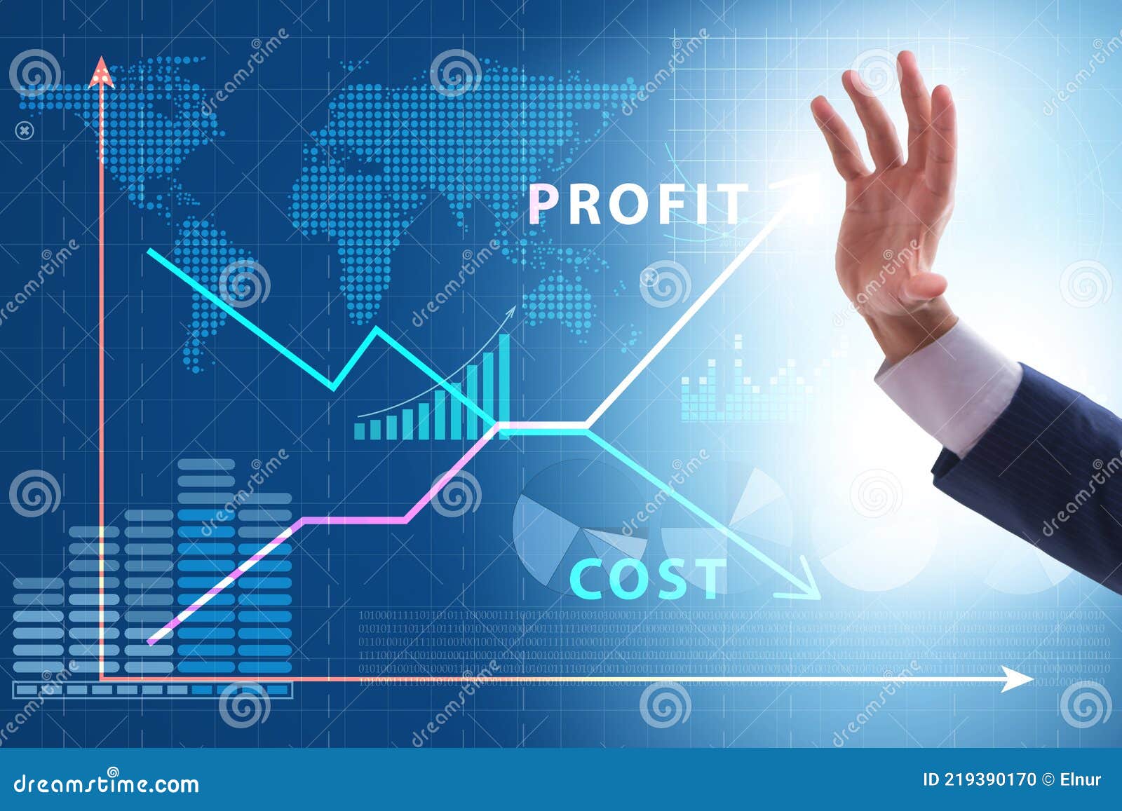 Concept of Proft and Loss with Businessman Stock Photo - Image of ...