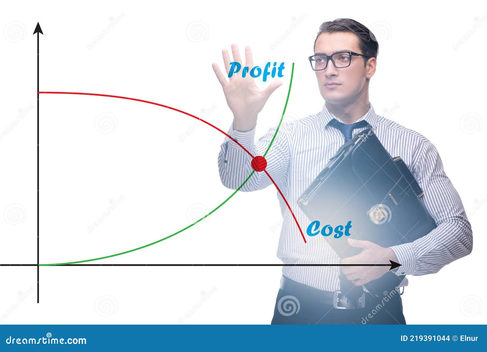 Concept of Proft and Loss with Businessman Stock Photo - Image of ...