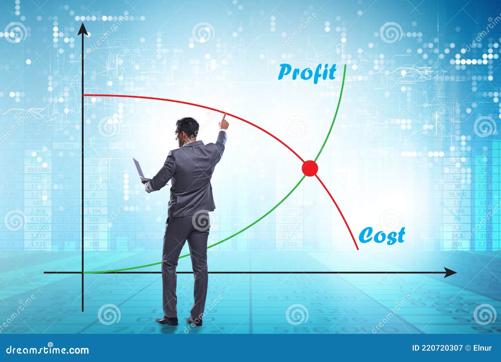 Concept of Proft and Loss with Businessman Stock Image - Image of risk ...