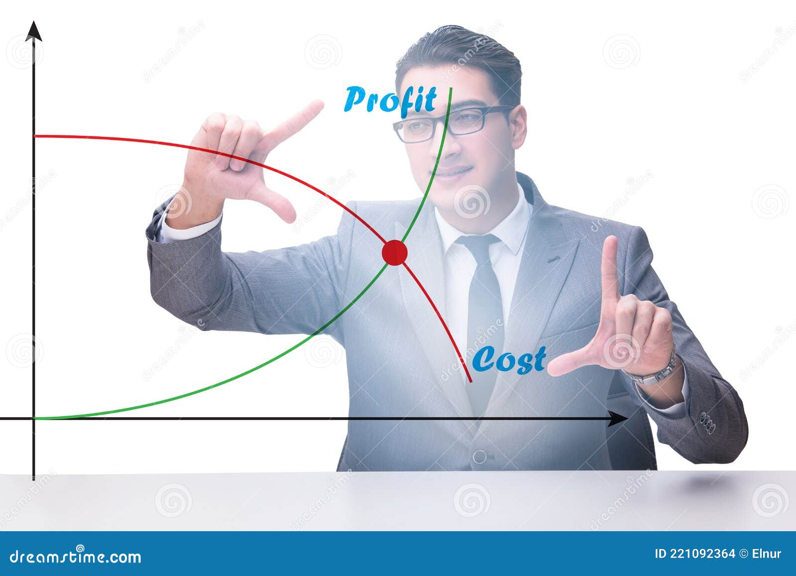 Concept of Proft and Loss with Businessman Stock Photo - Image of ...