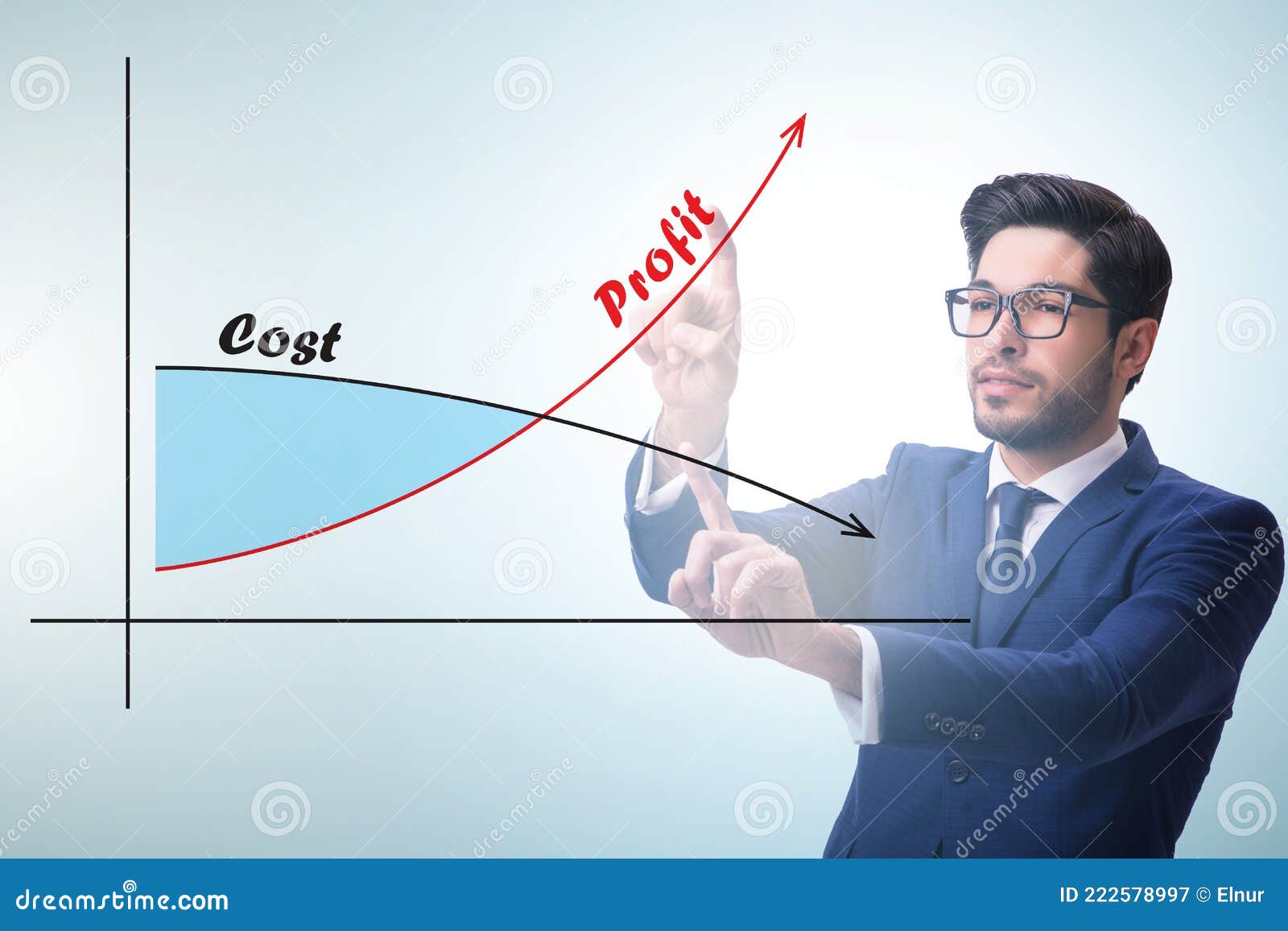Concept of Proft and Loss with Businessman Stock Image - Image of ...