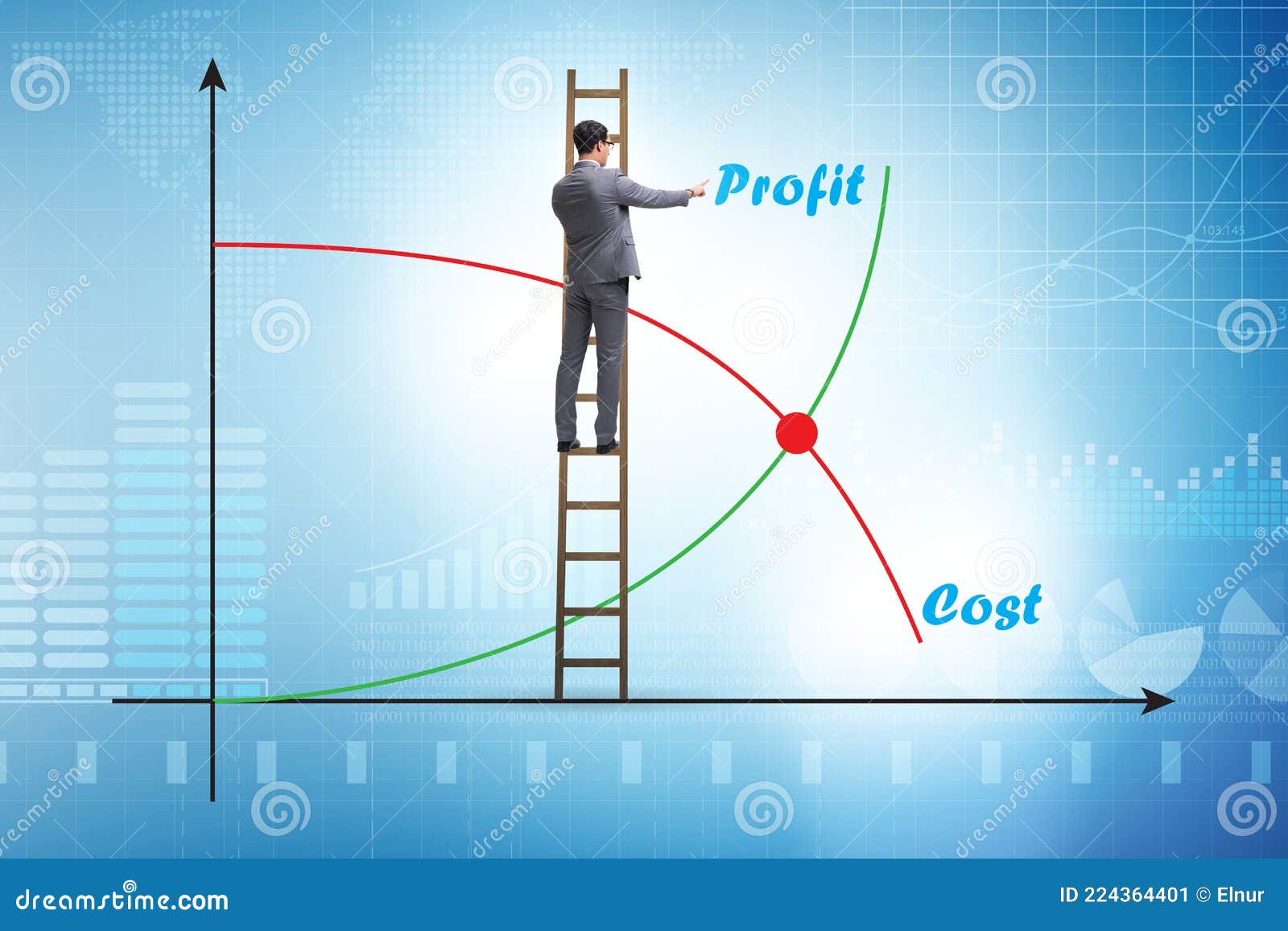Concept of Proft and Loss with Businessman Stock Image - Image of ...