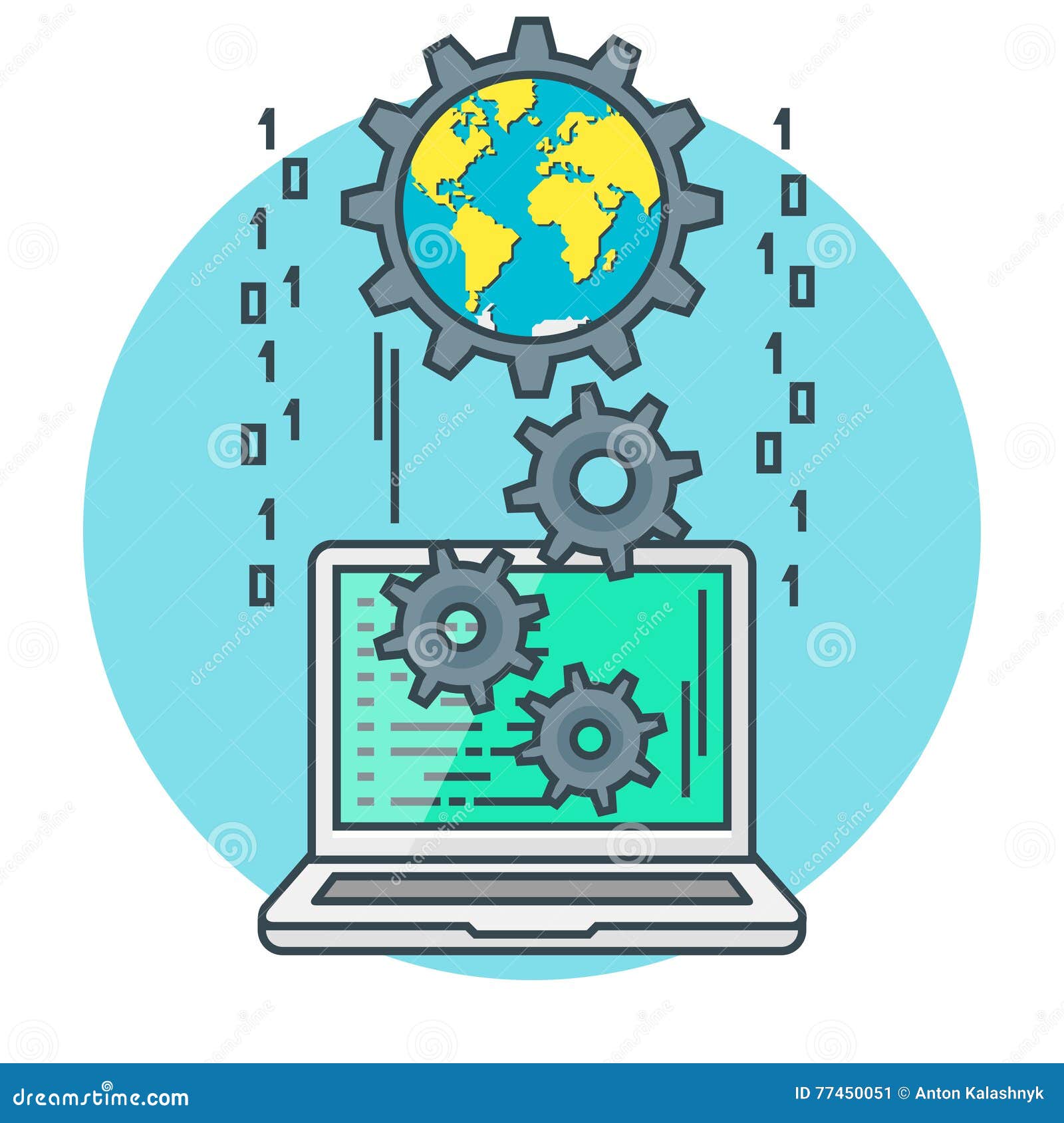 Concept programing stock illustration. Illustration of line - 77450051