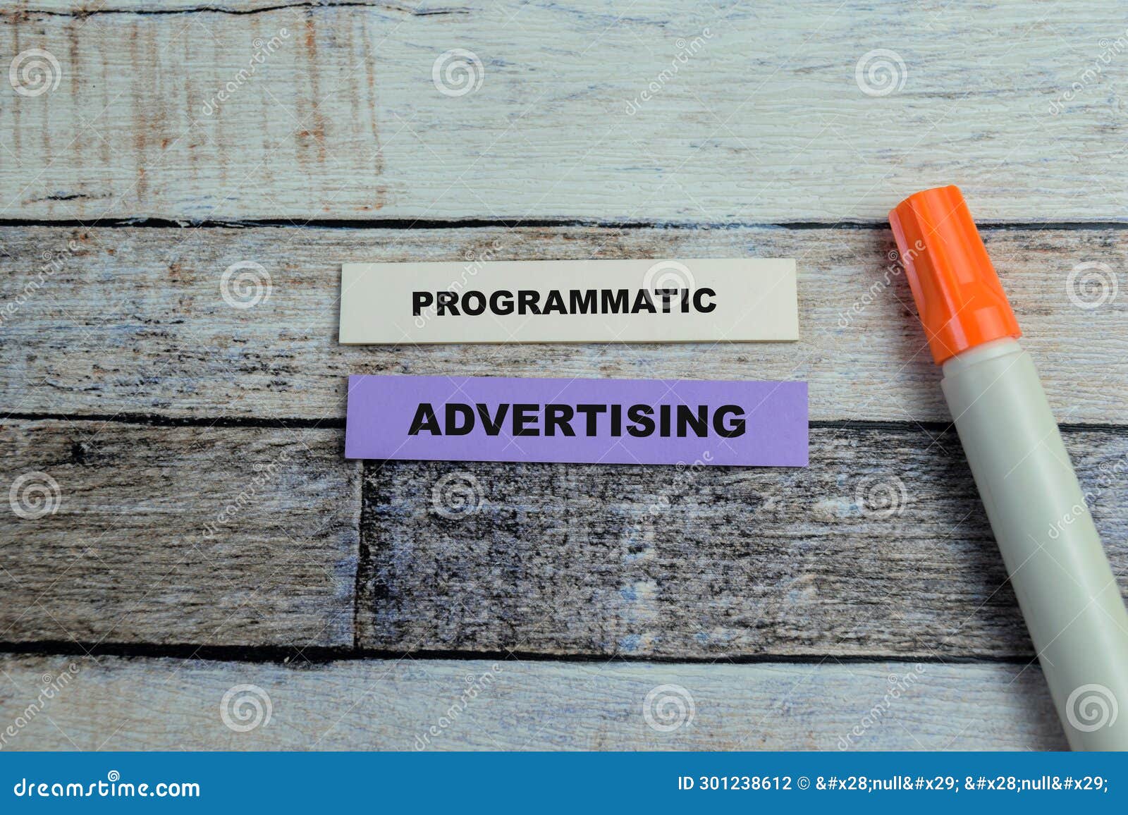 Concept of Programmatic Advertising Write on Sticky Notes Isolated on ...
