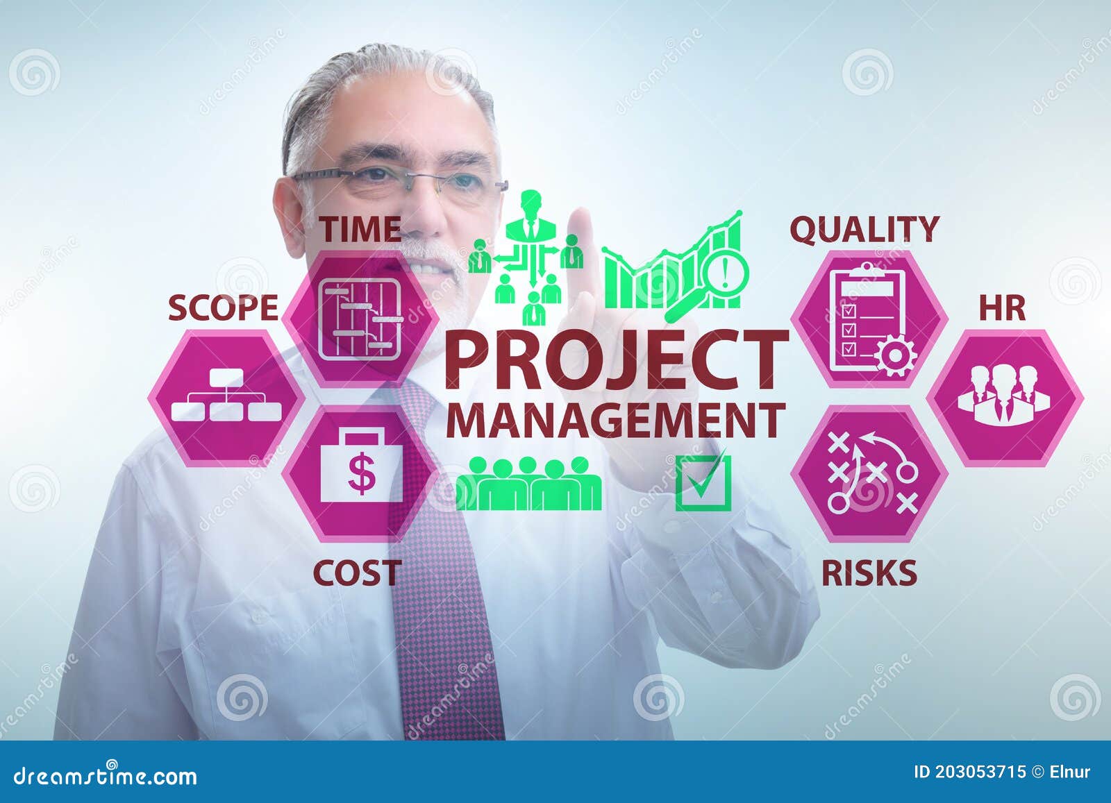 Concept of Project Management with Business People Stock Image - Image ...