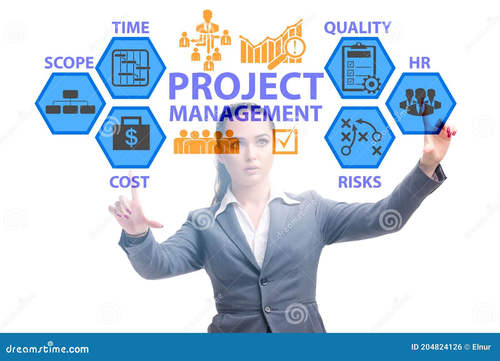 Concept of Project Management with Business People Stock Photo - Image ...