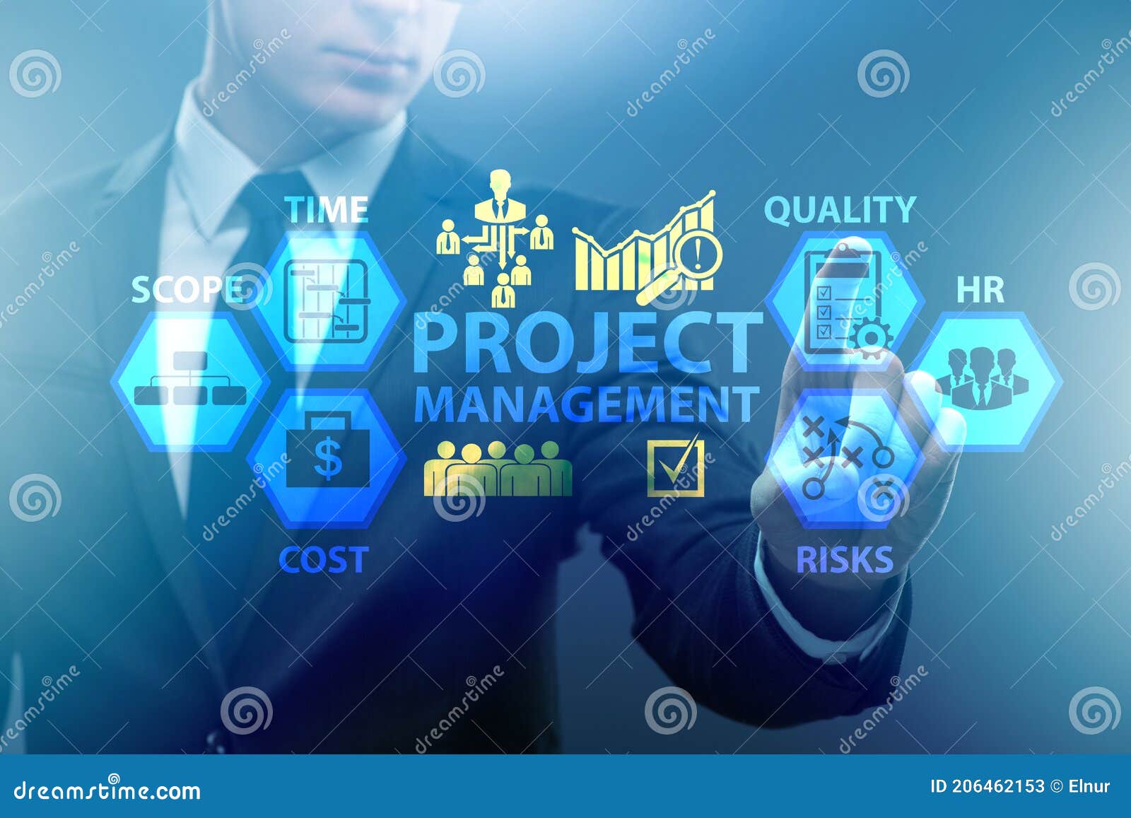 Concept of Project Management with Business People Stock Image - Image ...