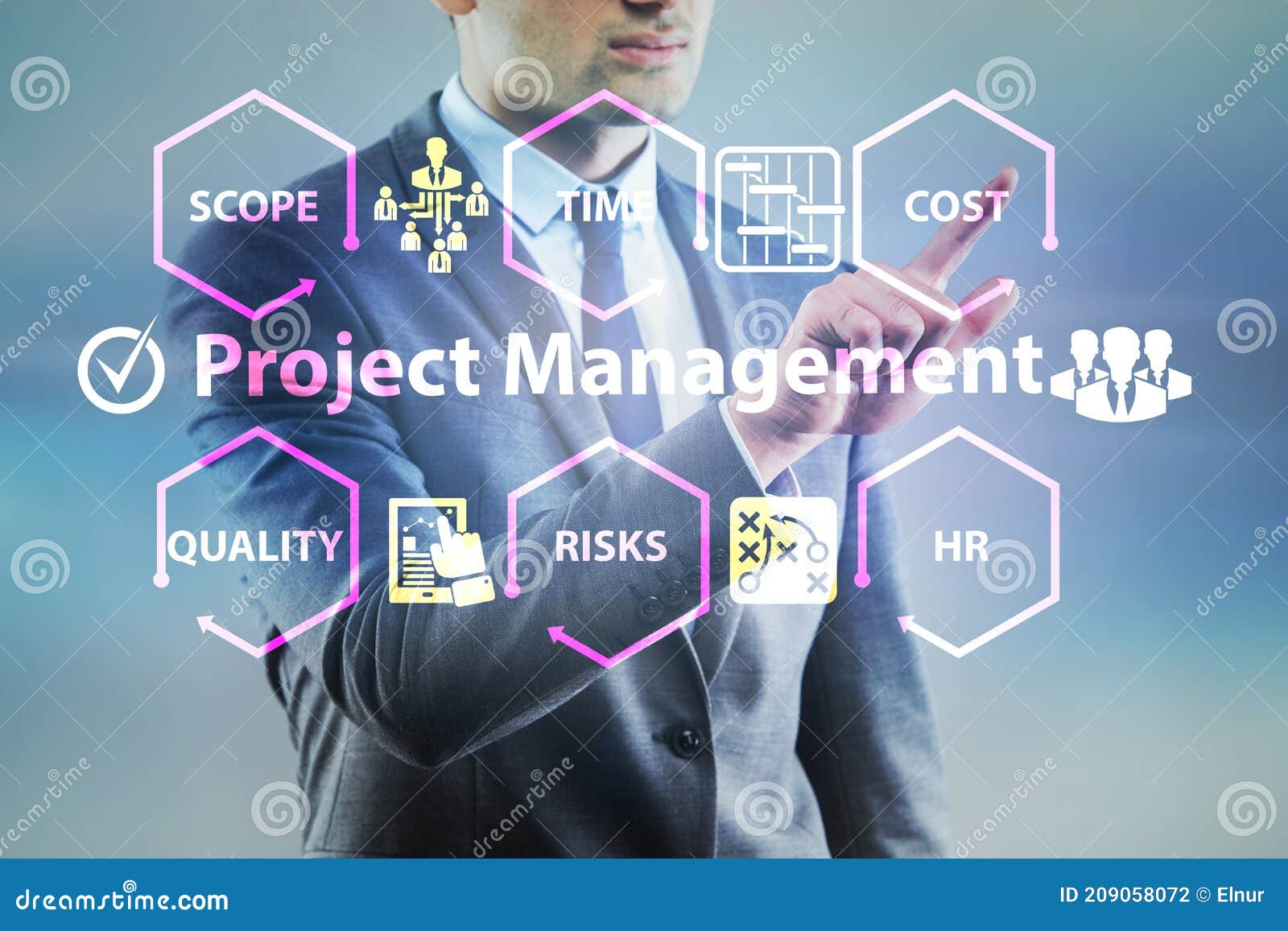 Concept of Project Management with Business People Stock Photo - Image ...