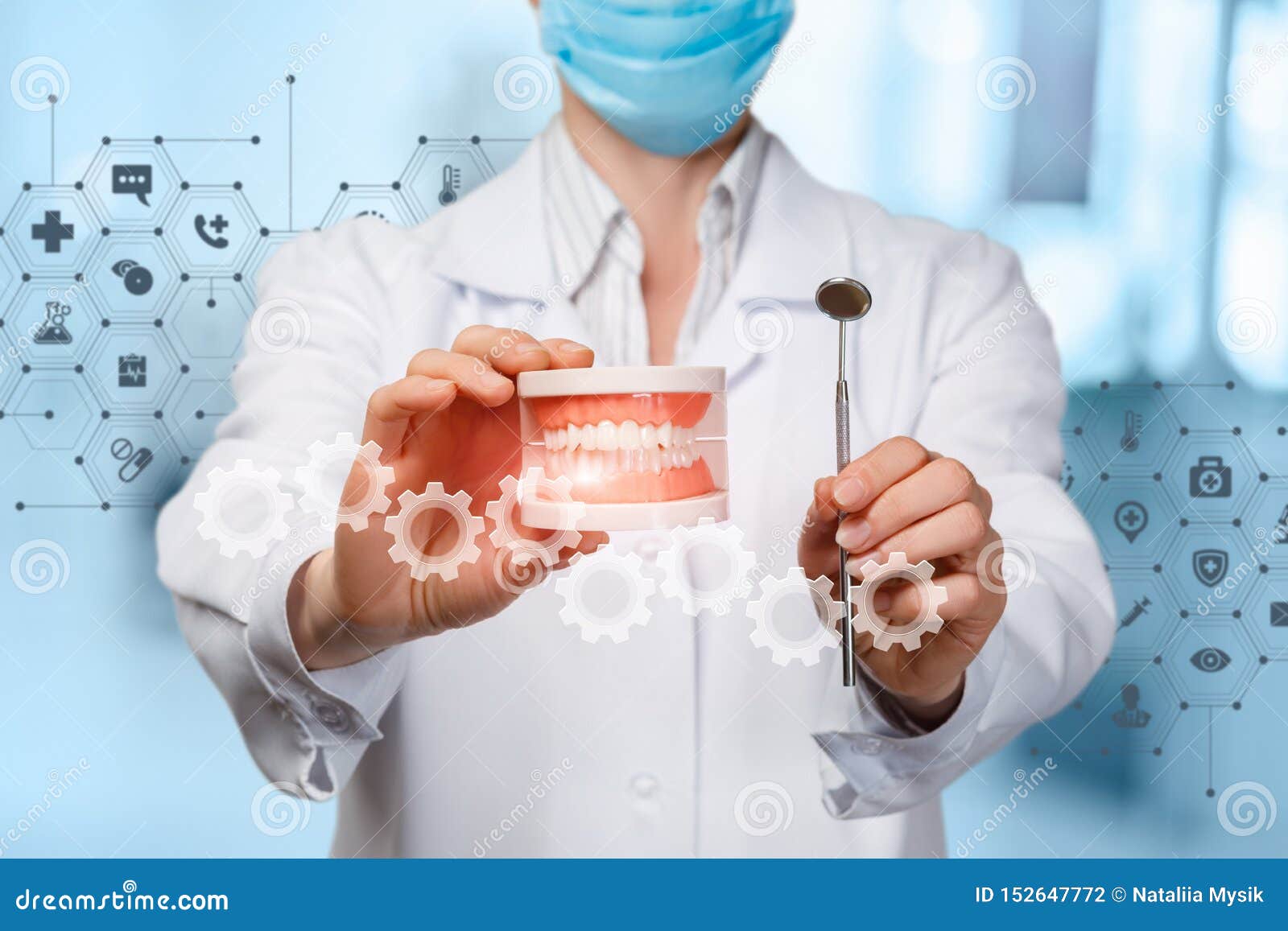 The Concept of Proper Care and Treatment of the Teeth Stock Photo ...