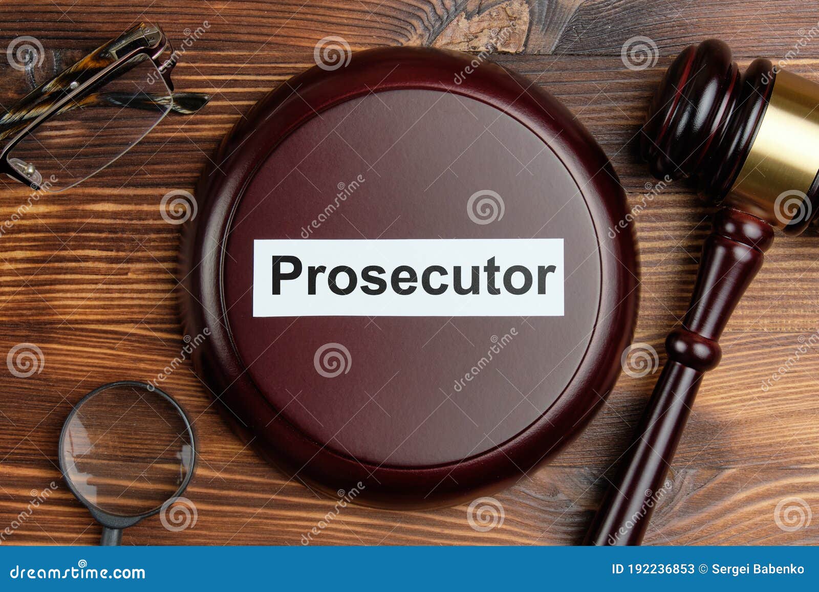 Concept of a Prosecutor Next To a Judge Hammer Stock Image - Image of ...