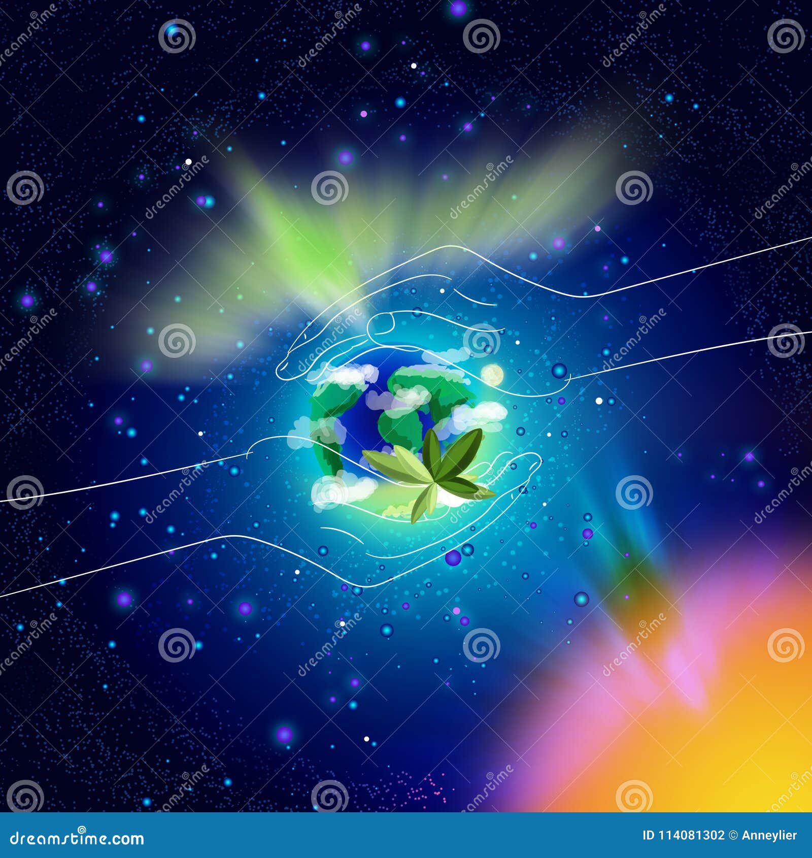 Concept of Protecting the Earth Stock Illustration - Illustration of ...