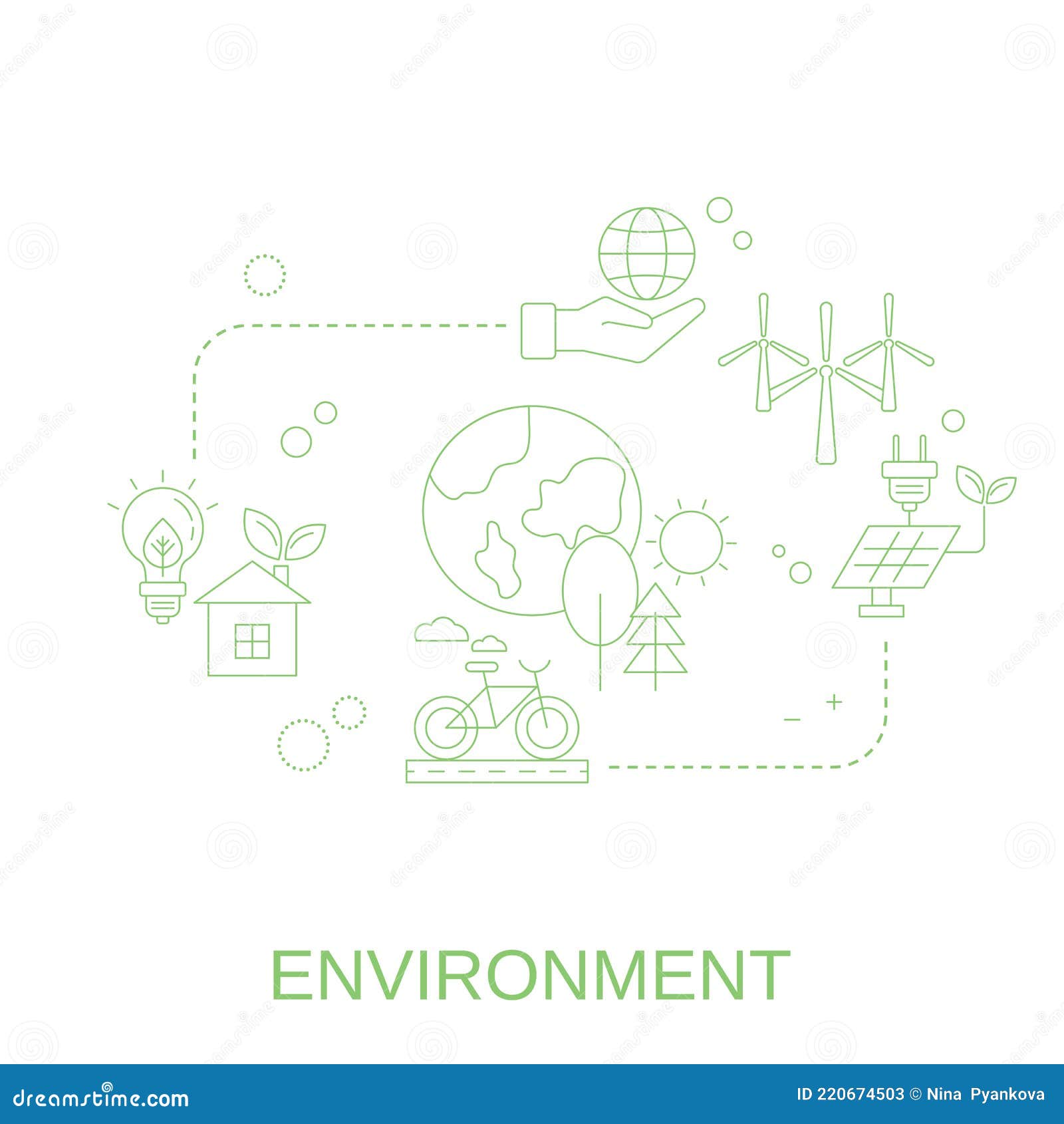 Concept of Protecting the Natural Environment Stock Illustration ...