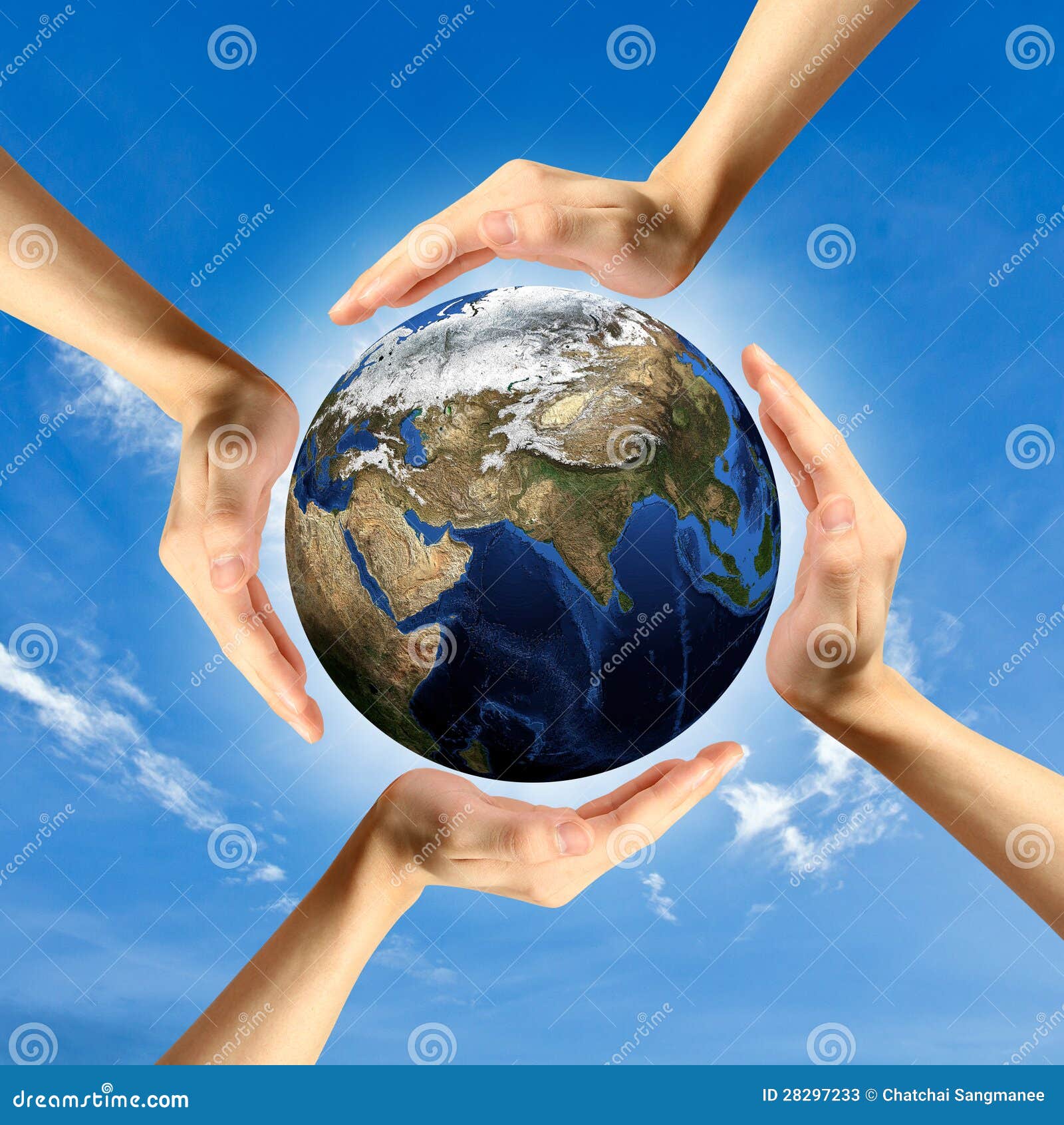 The Concept of Protecting the World. Stock Image - Image of ...