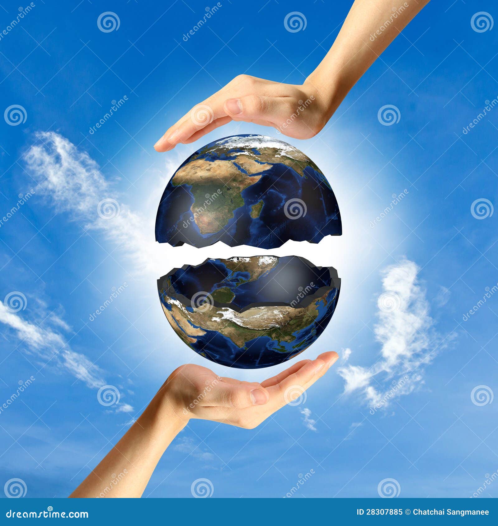 The Concept of Protecting the World. Stock Illustration - Illustration ...