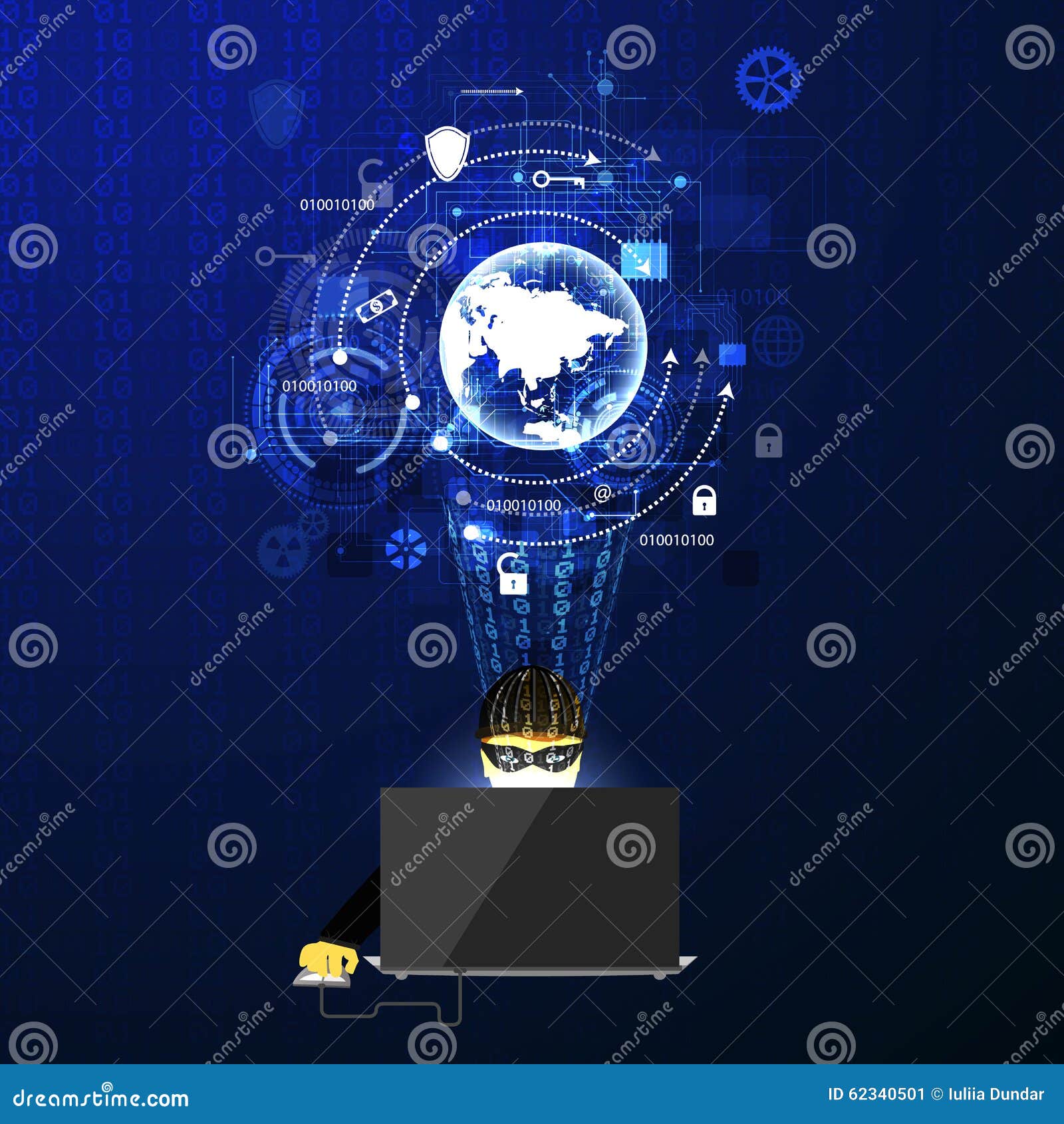 Concept of Protection Against Hacking. Stock Illustration ...
