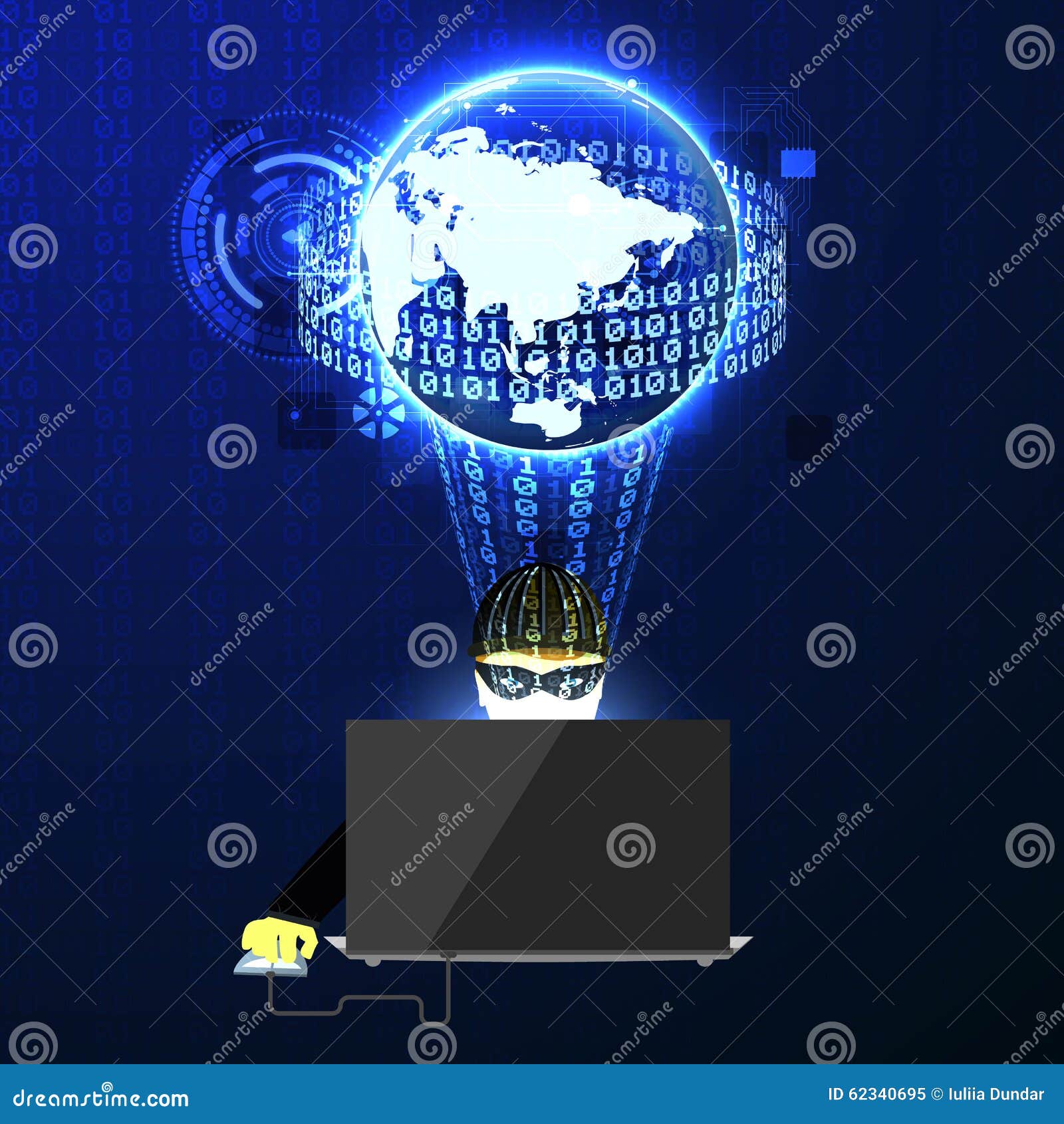 Concept of Protection Against Hacking. Stock Illustration ...