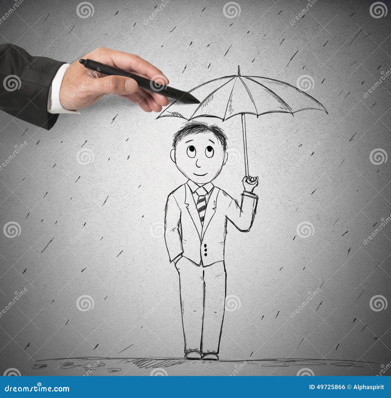 Concept of protection stock photo. Image of drawing, funny - 49725866