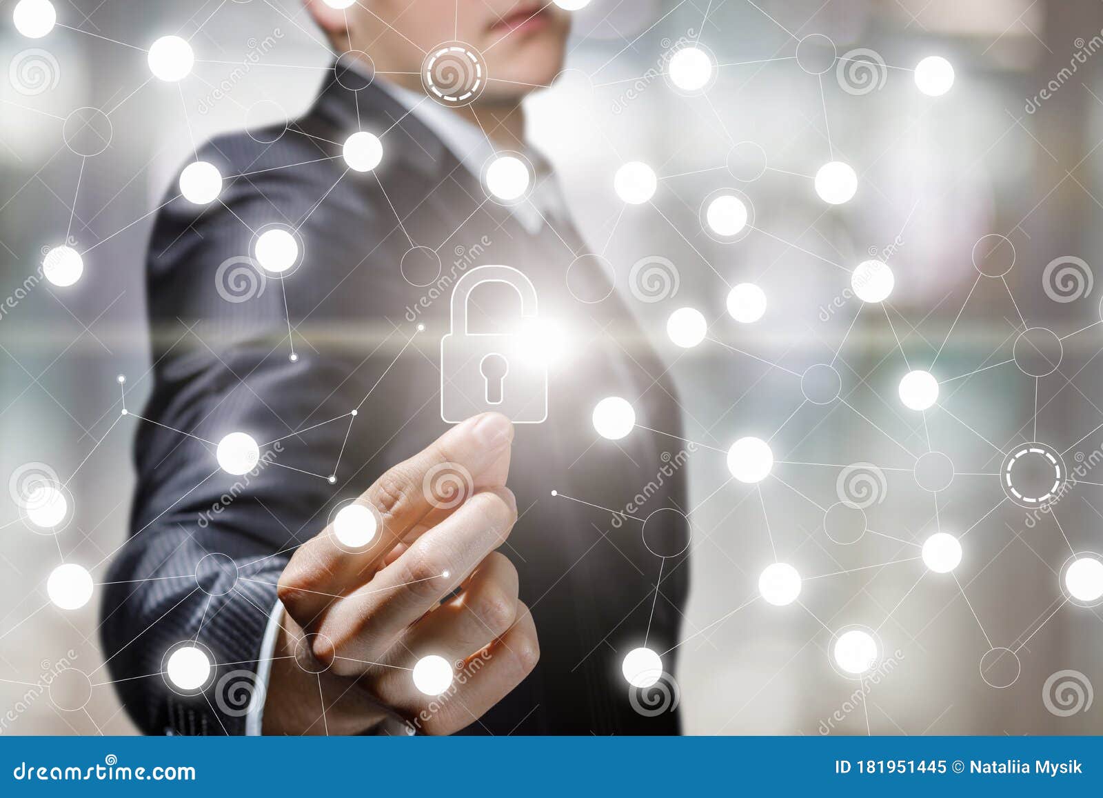 Concept of Protection and Security of a Network Connection System Stock ...