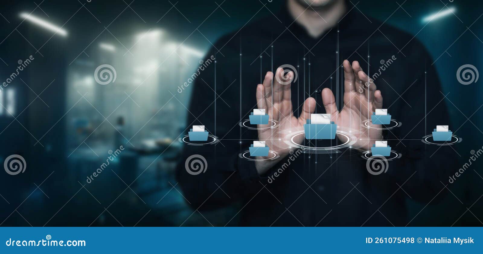 The Concept of Protection and Security of Storing Files Stock Photo ...