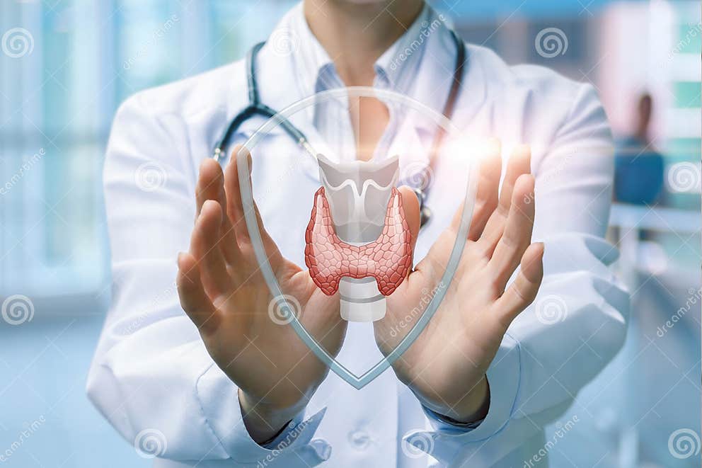 The Concept of Protection of the Thyroid Gland Stock Image - Image of ...