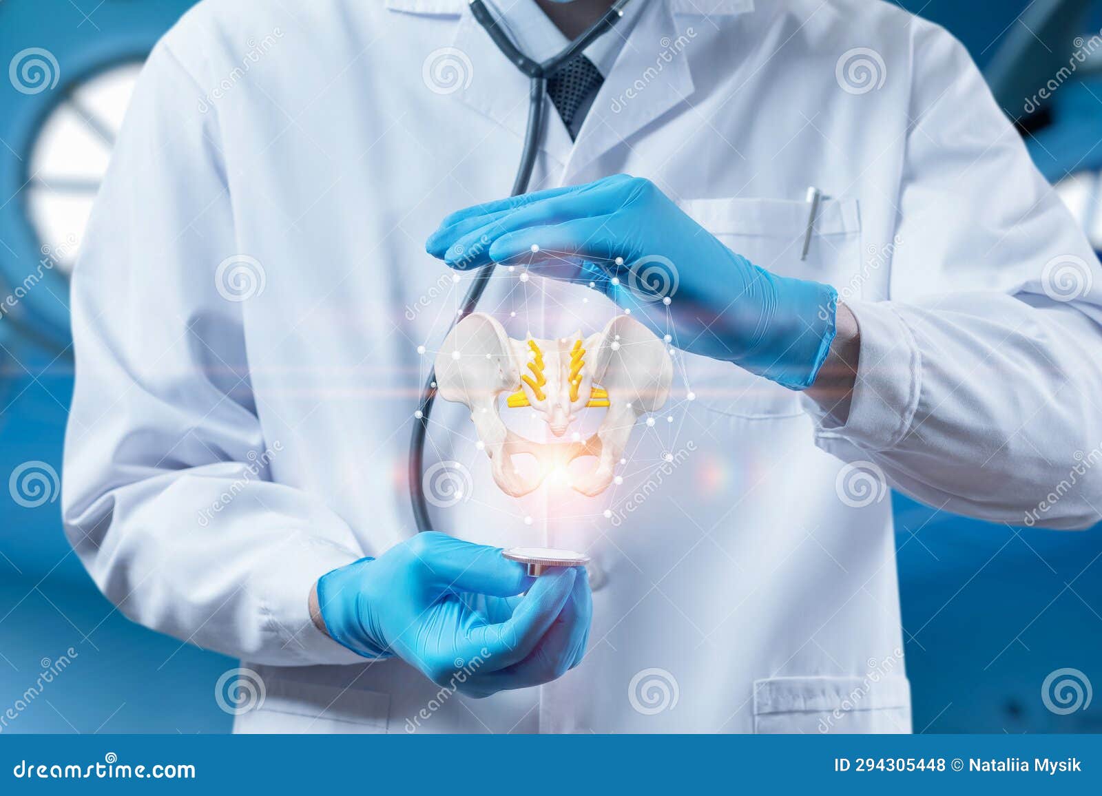 Concept of Protection and Treatment of the Patient Hip Bone Stock Photo ...