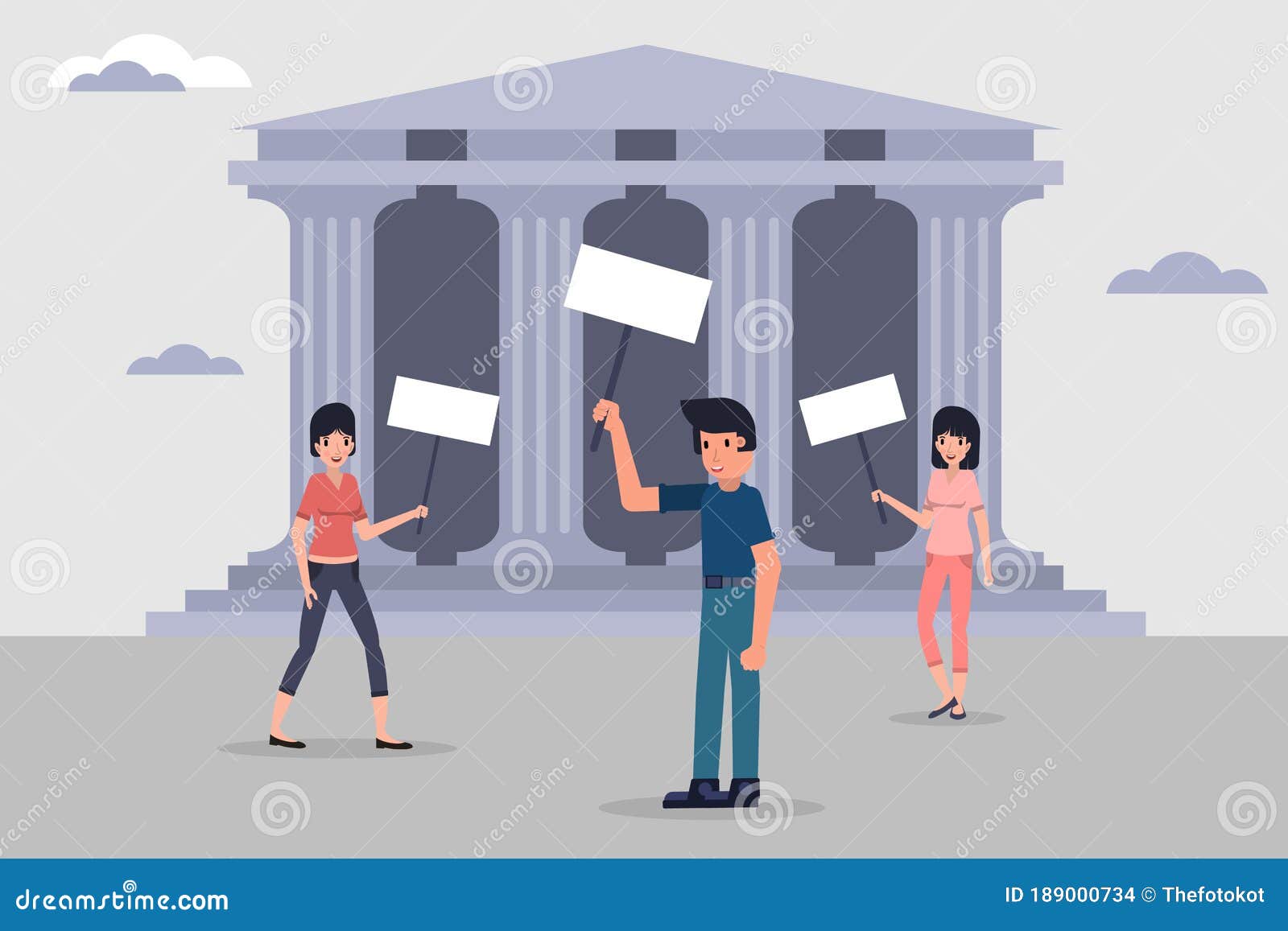 The Concept of Protest, Differences of Opinion, Democracy. Illustration ...