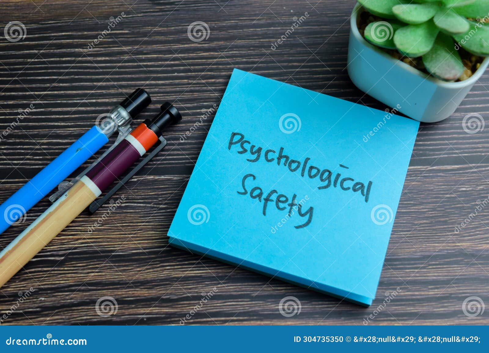 Concept of Psychological Safety Write on Sticky Notes Isolated on ...