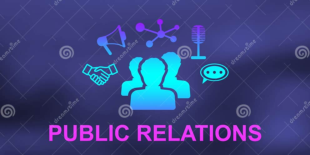 Concept of Public Relations Stock Illustration - Illustration of media ...