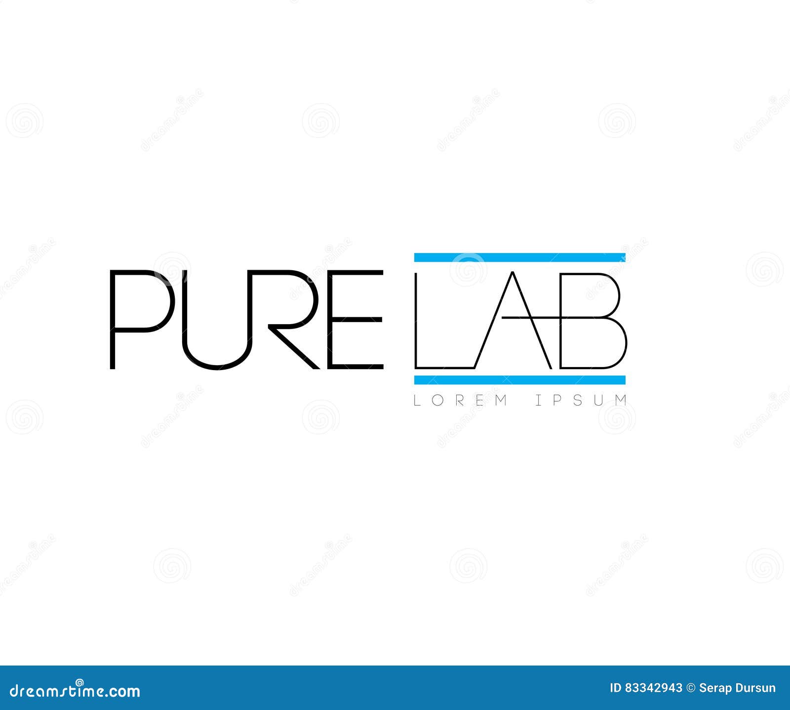 Concept Pur Logo Design De Laboratoire Illustration de Vecteur ...