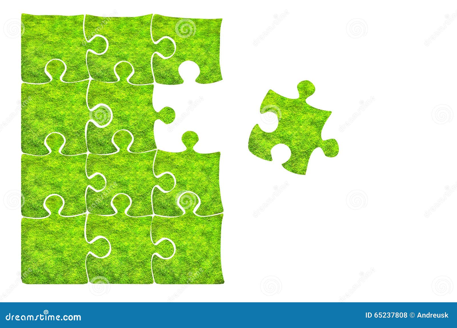 Concept puzzle of grass stock illustration. Illustration of shape ...