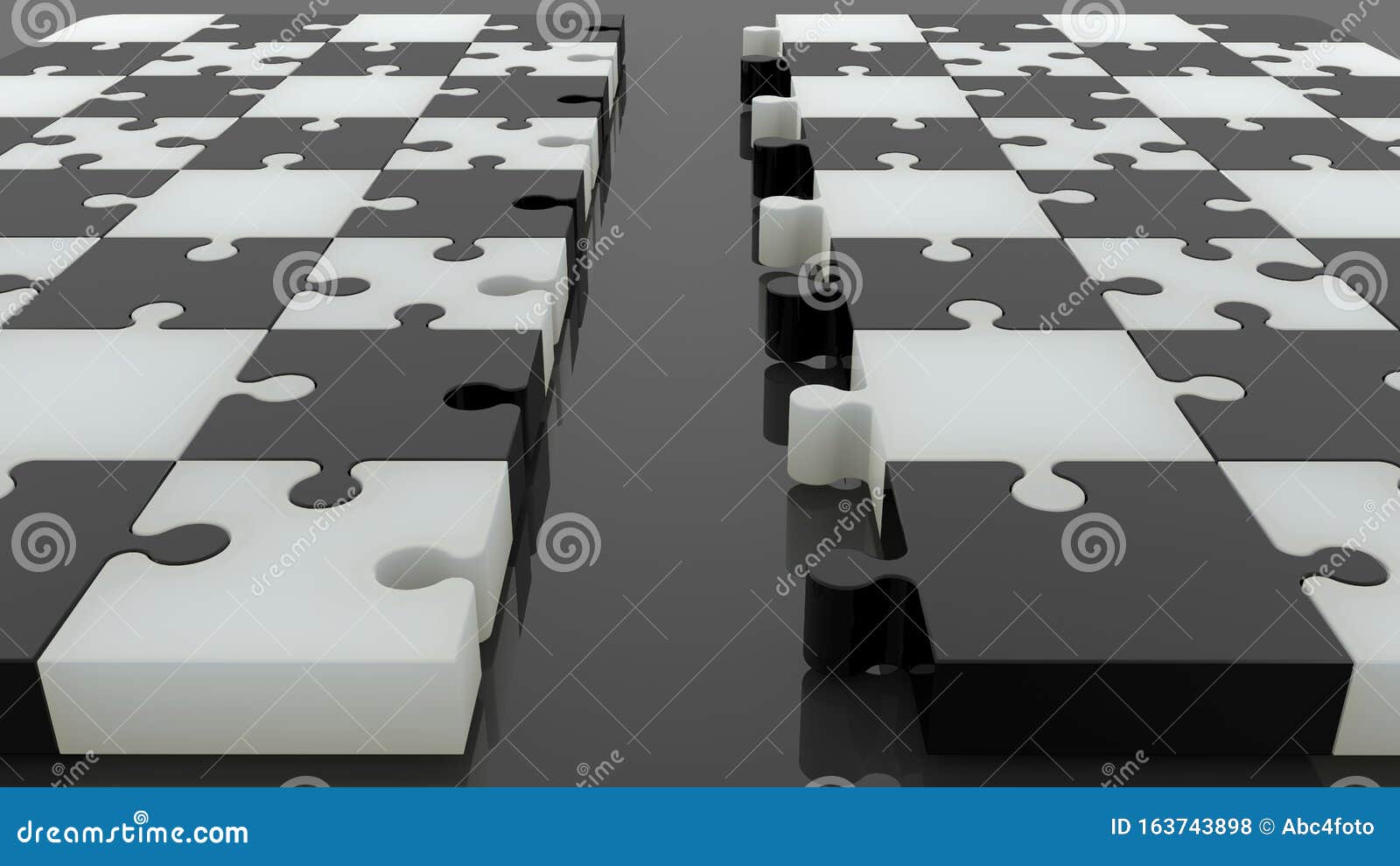 Concept of Puzzle Rows in Black and White Stock Illustration ...
