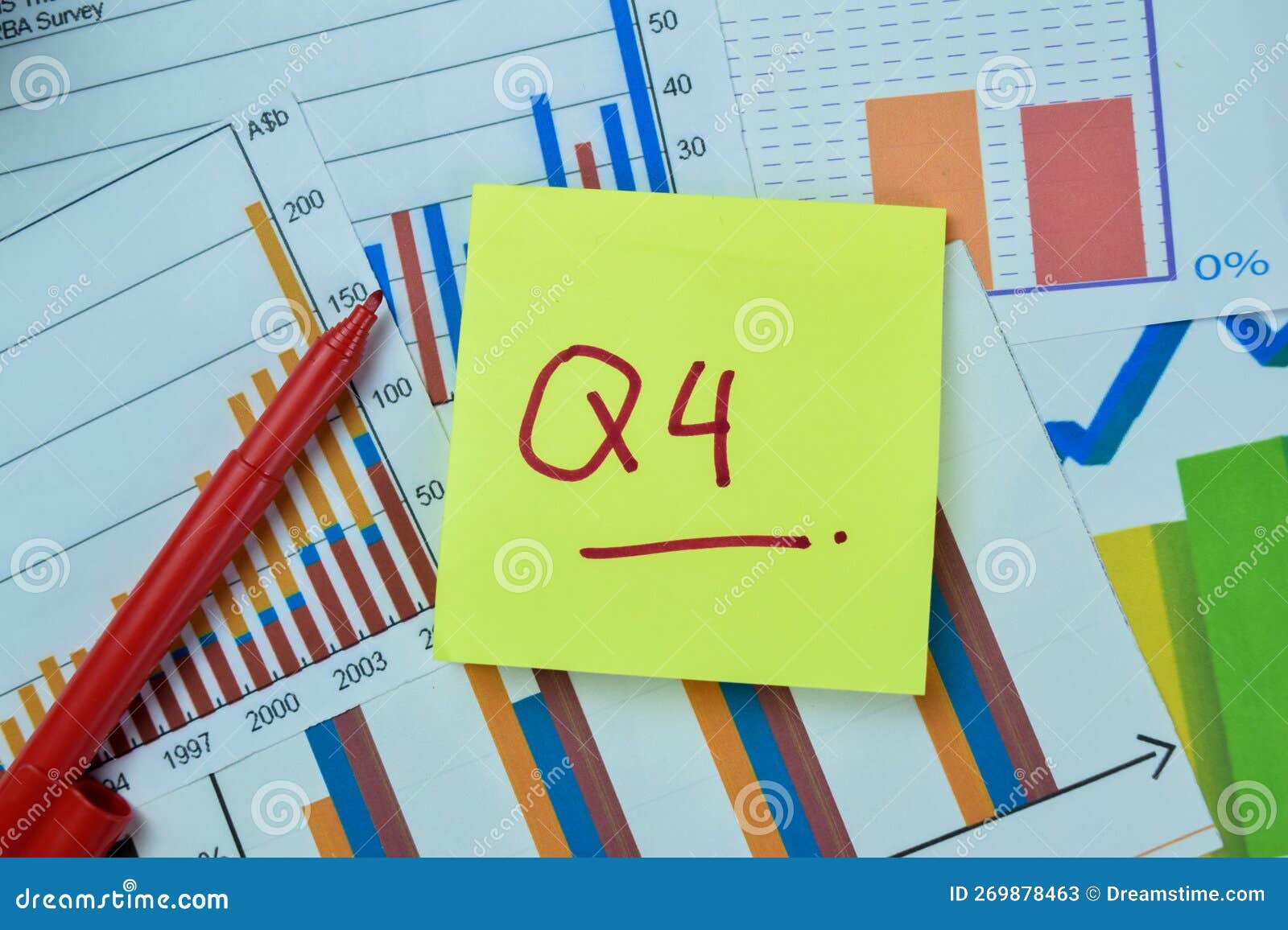 Concept Of Q1 - 1st Quarter Period Write On Sticky Notes Isolated On ...