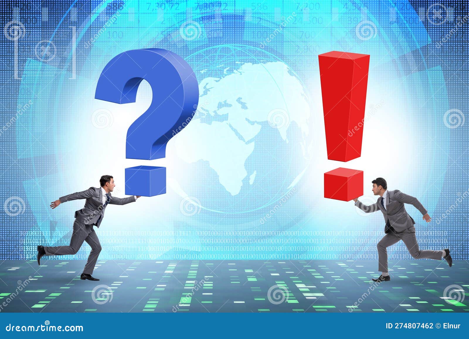 Concept of Question and Exclamation Marks Stock Photo - Image of ...