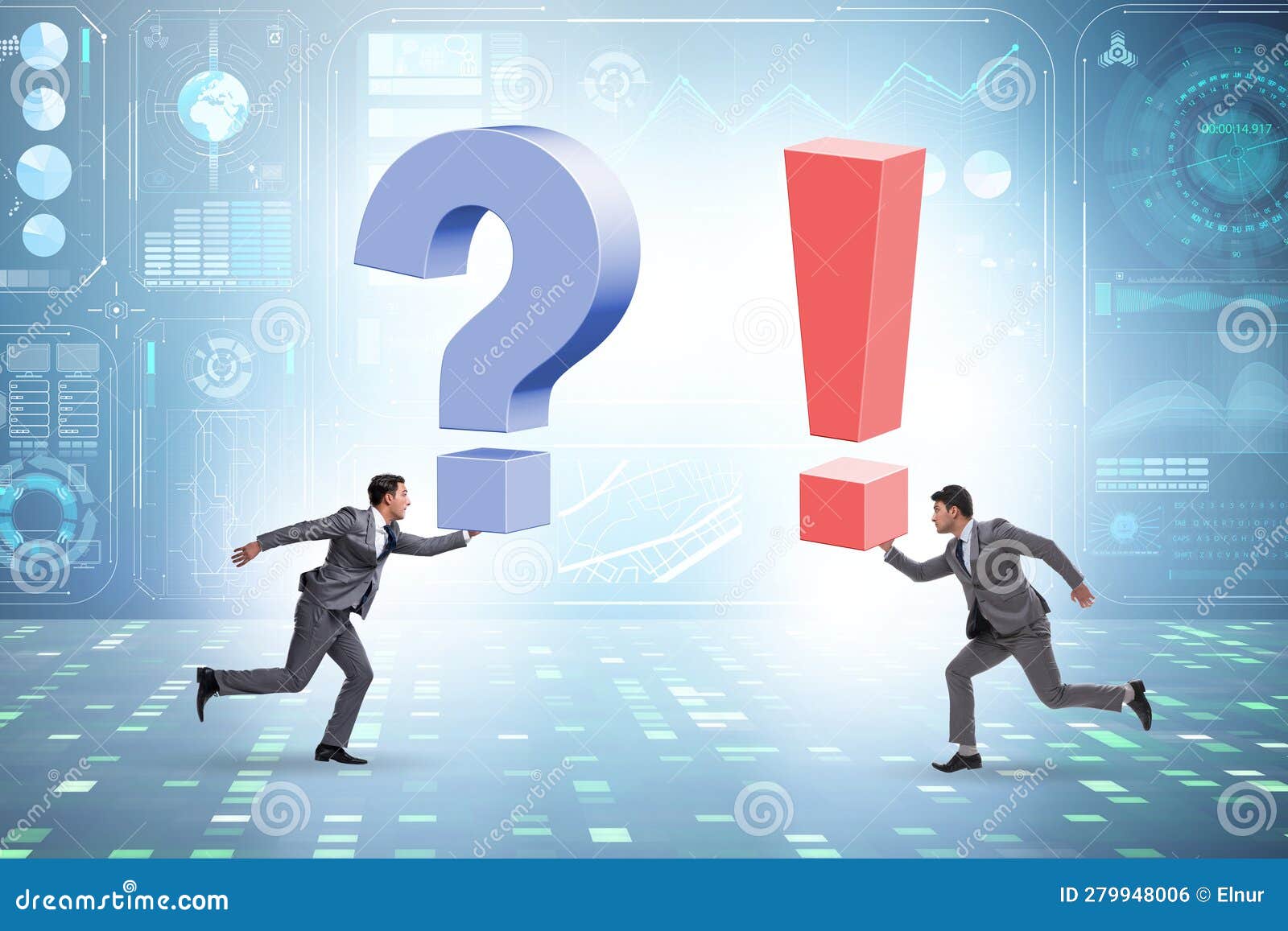 Concept of Question and Exclamation Marks Stock Photo - Image of idea ...