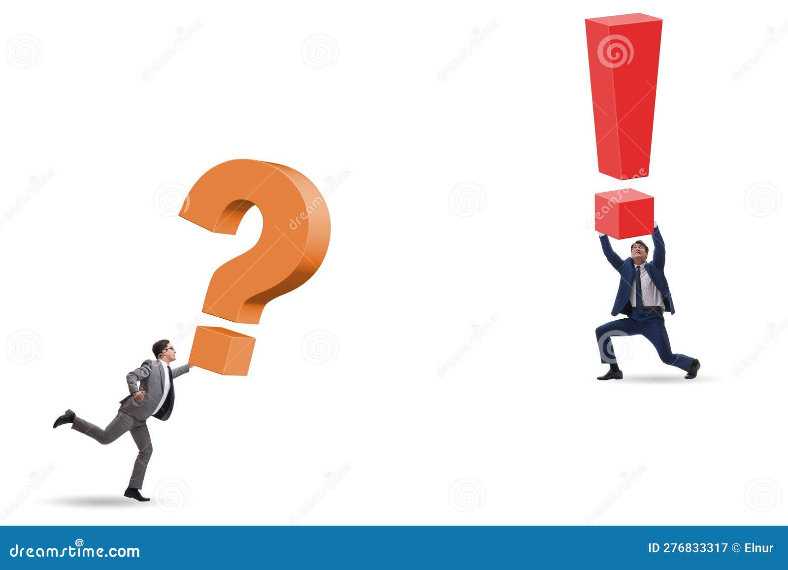 Concept of Question and Exclamation Marks Stock Image - Image of ...