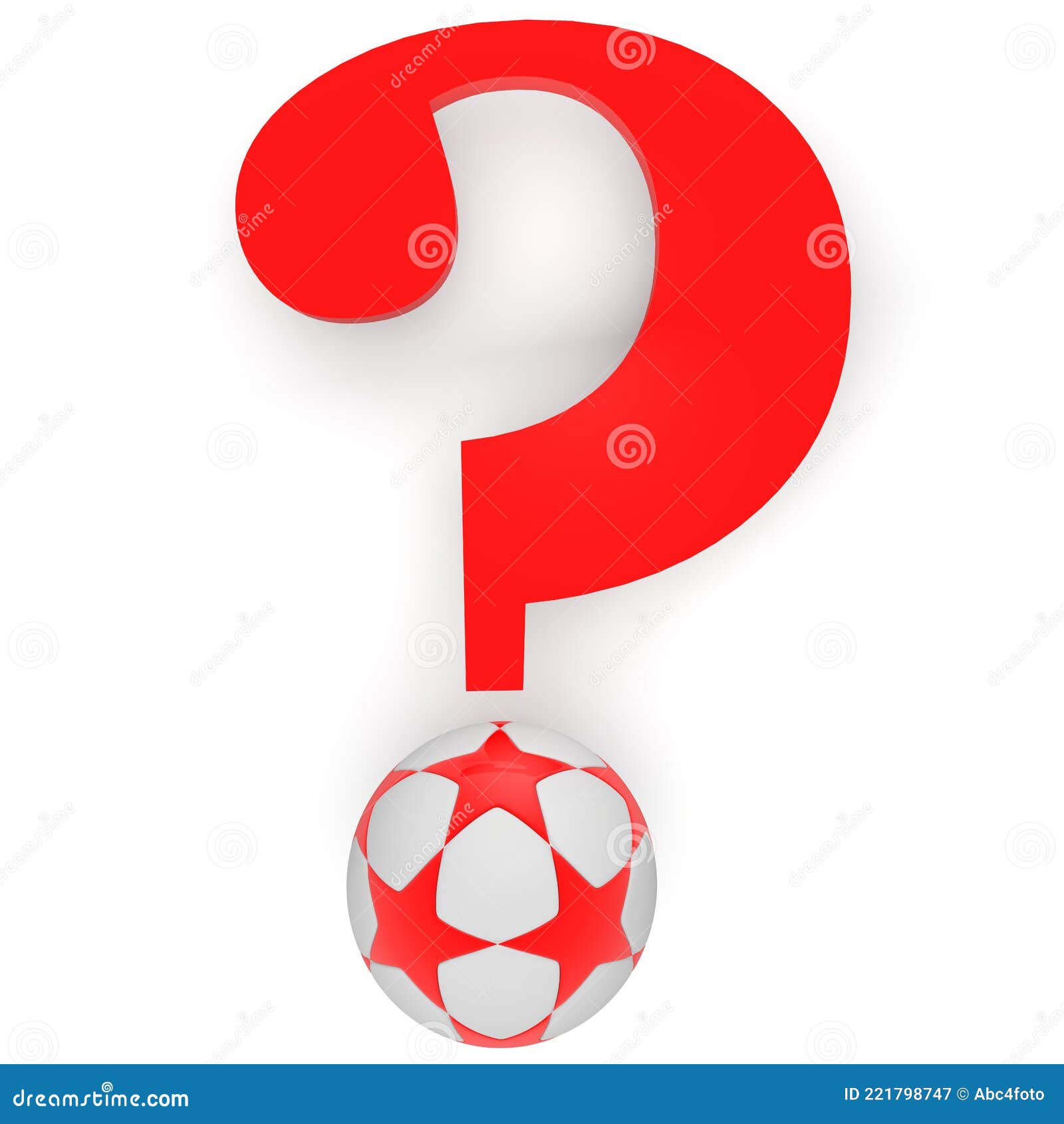 Concept of Question Mark with Ball Stock Illustration - Illustration of ...