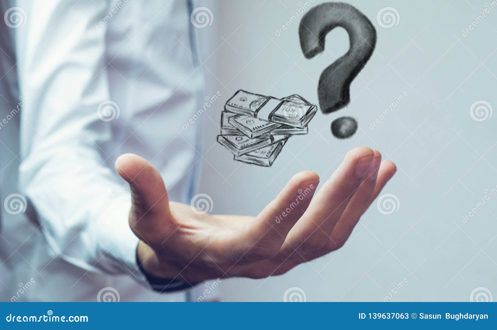 Concept of a Question Mark and Money Stock Image - Image of currency ...