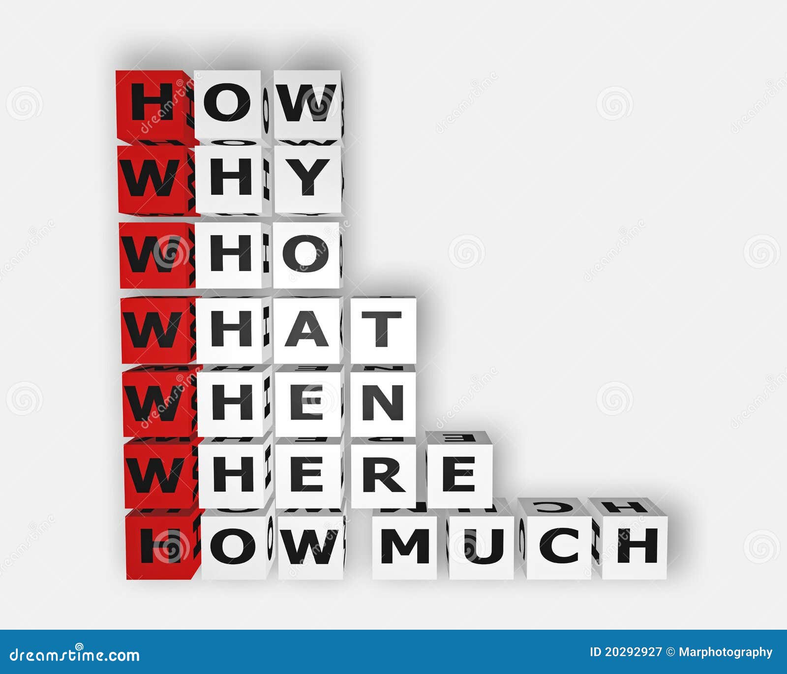 Concept of Questionary Using 5W and 2H Stock Illustration ...