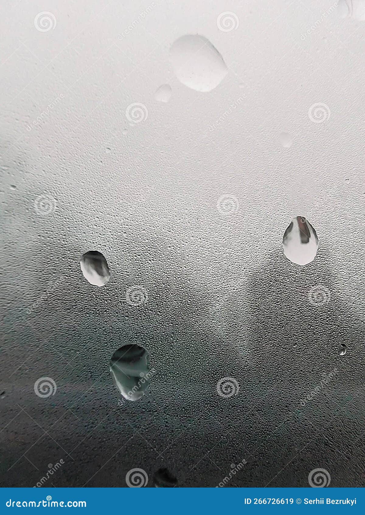 Concept Of Raindrops Falling On A Gray Background. Abstract Wet White ...