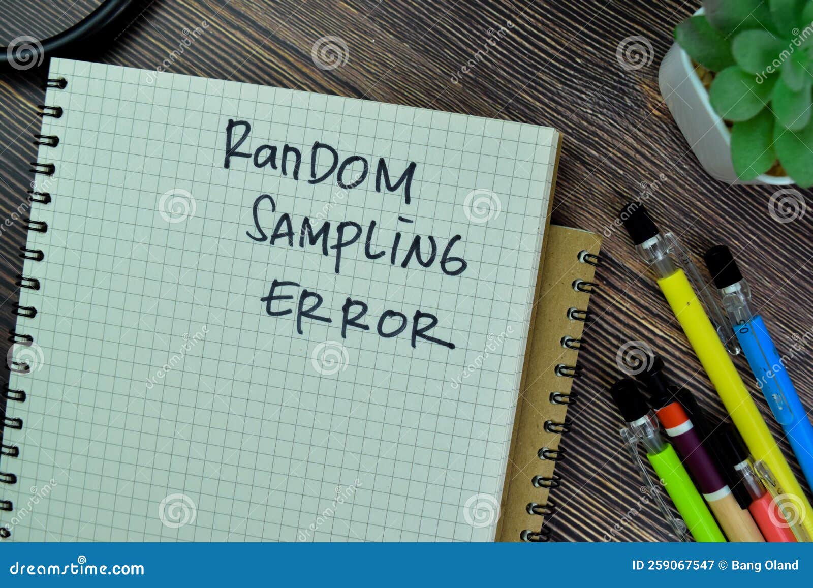 Concept of Random Sampling Error Write on a Book Isolated on Wooden ...