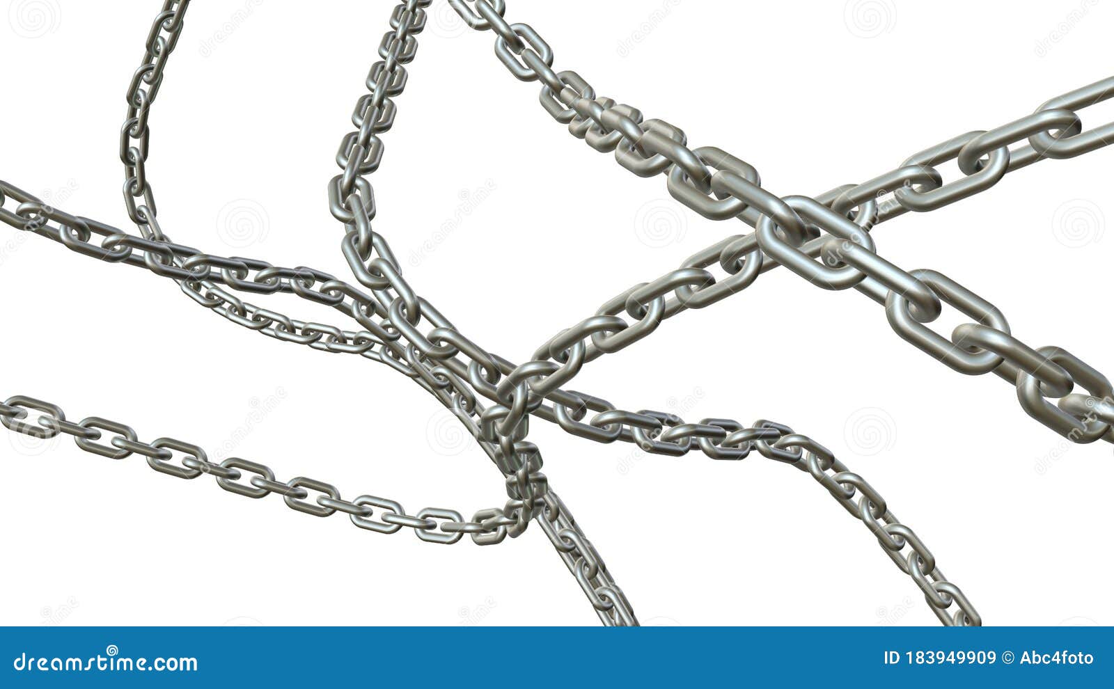Concept of Randomly Hanging Chains Stock Illustration - Illustration of ...