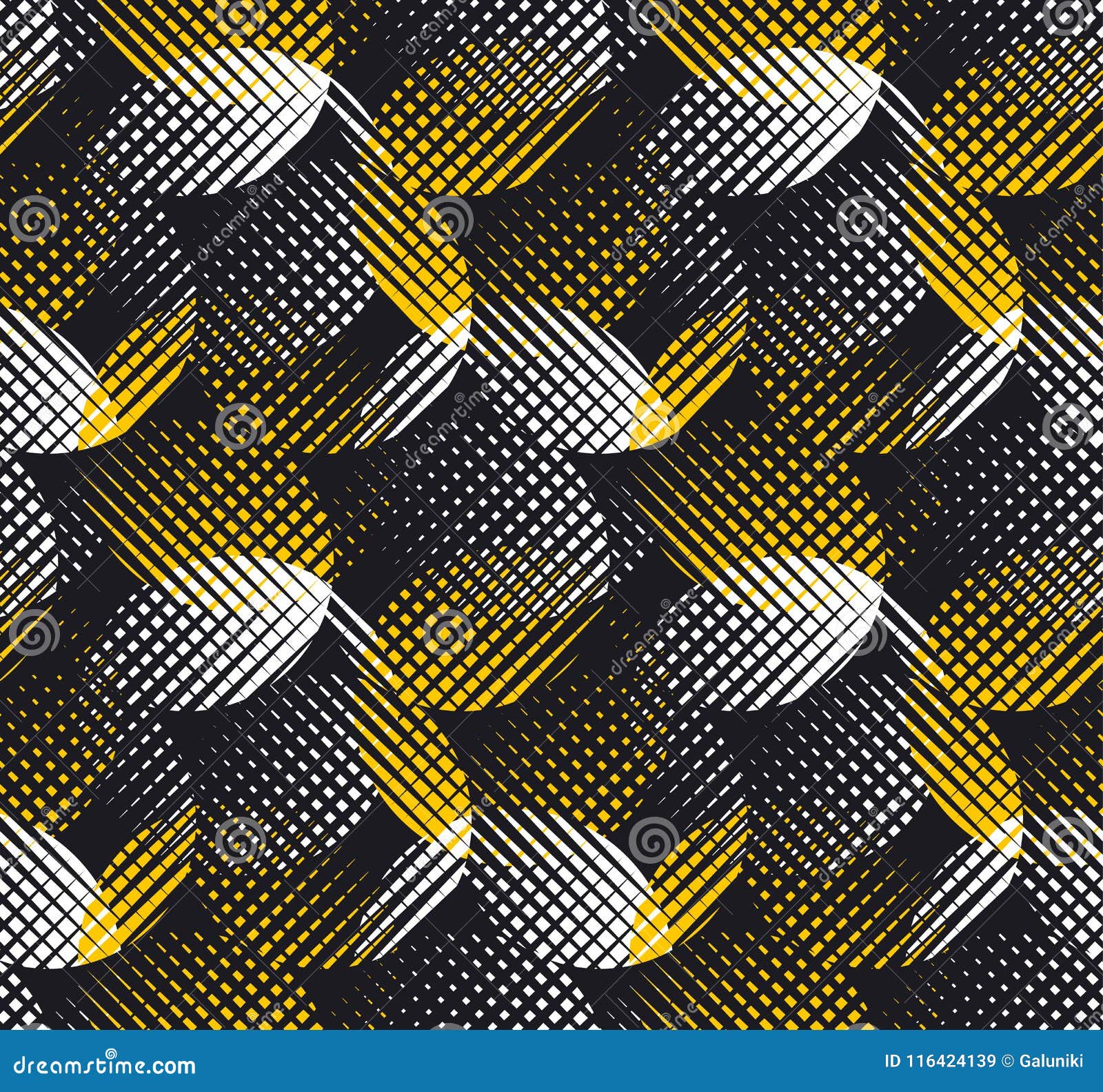 Concept Raster Effect Geometric Seamless Pattern. Stock Vector ...