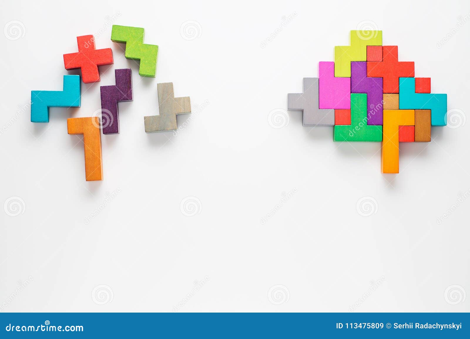 Colourful Shapes of Abstract Brain Stock Image - Image of damage, brain ...