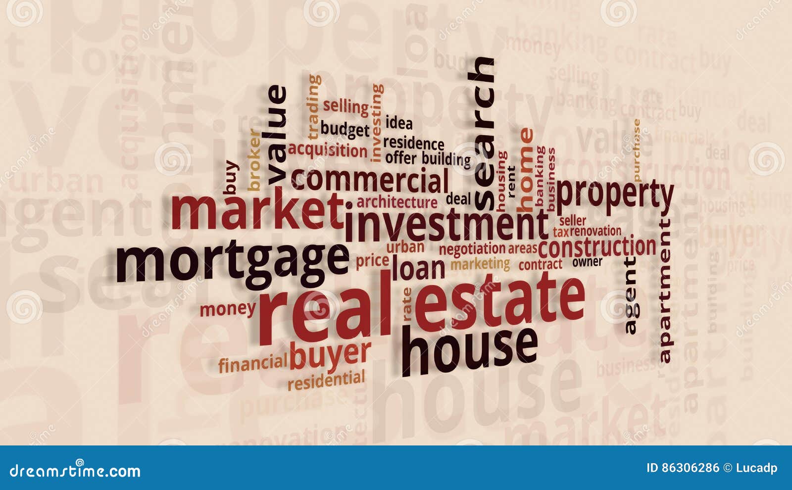 Concept of real estate stock illustration. Illustration of idea - 86306286