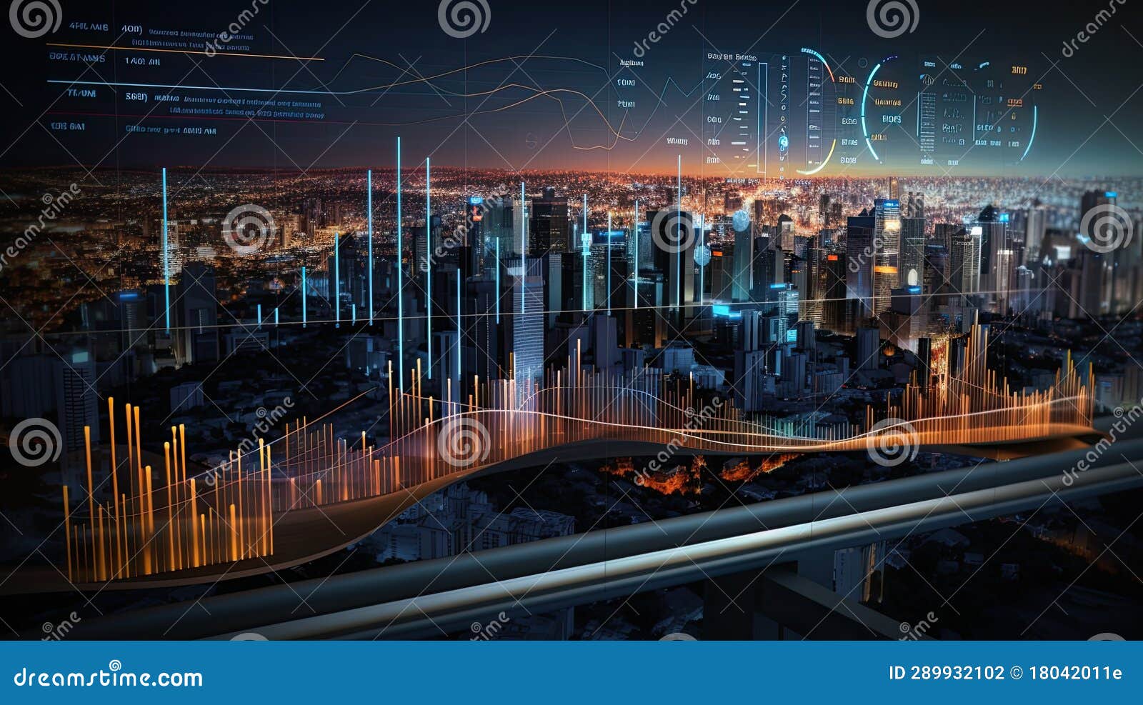 Concept of Real-time Data Analytics, Featuring Live Data Streams Stock ...