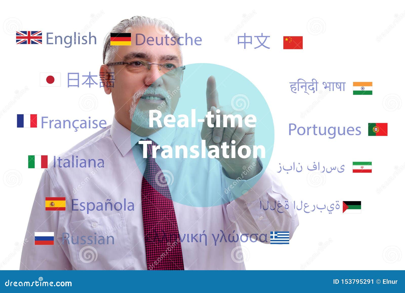Concept of Real Time Translation from Foreign Language Stock Image ...