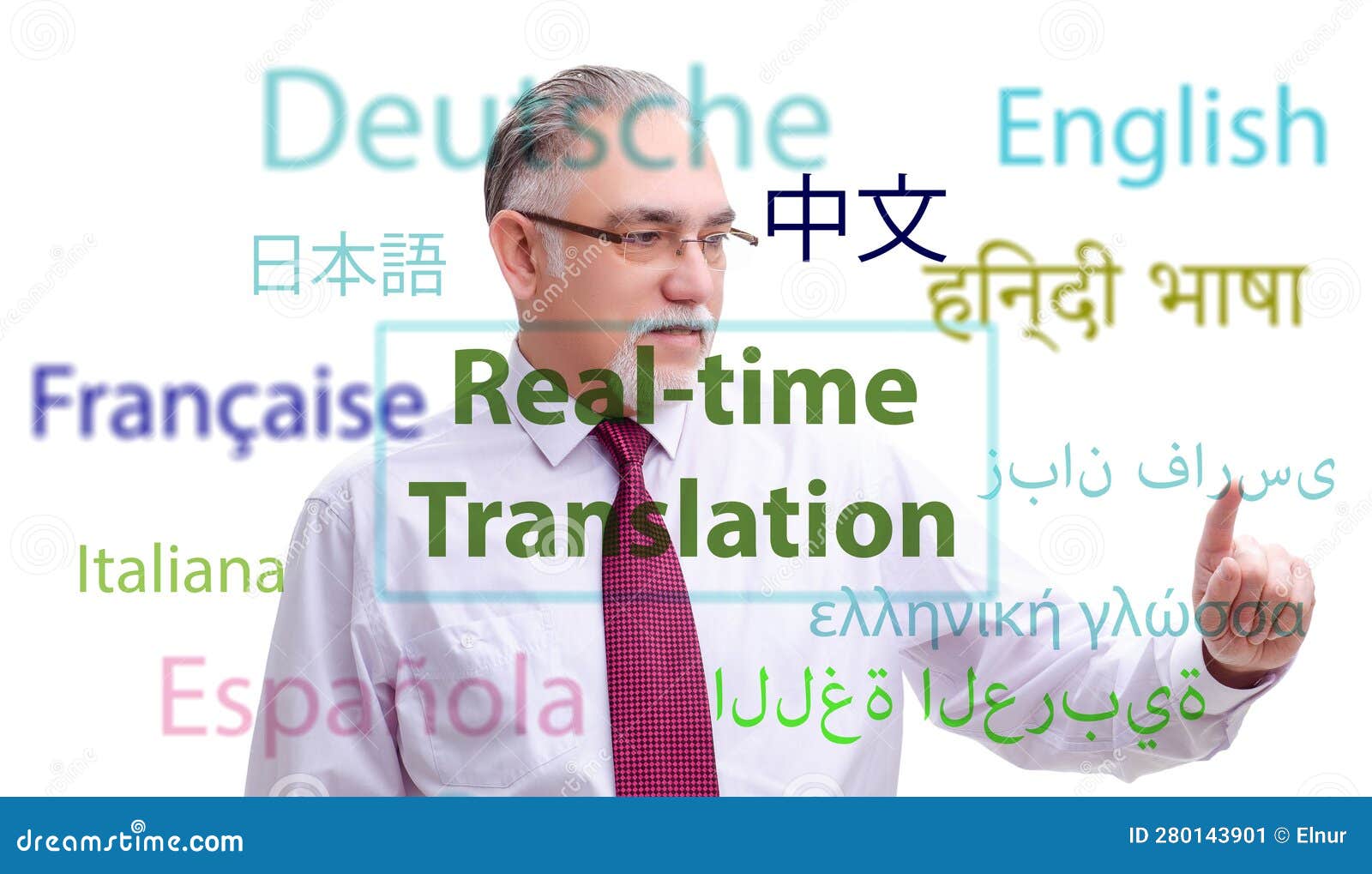 Concept of Real Time Translation from Foreign Language Stock Image ...
