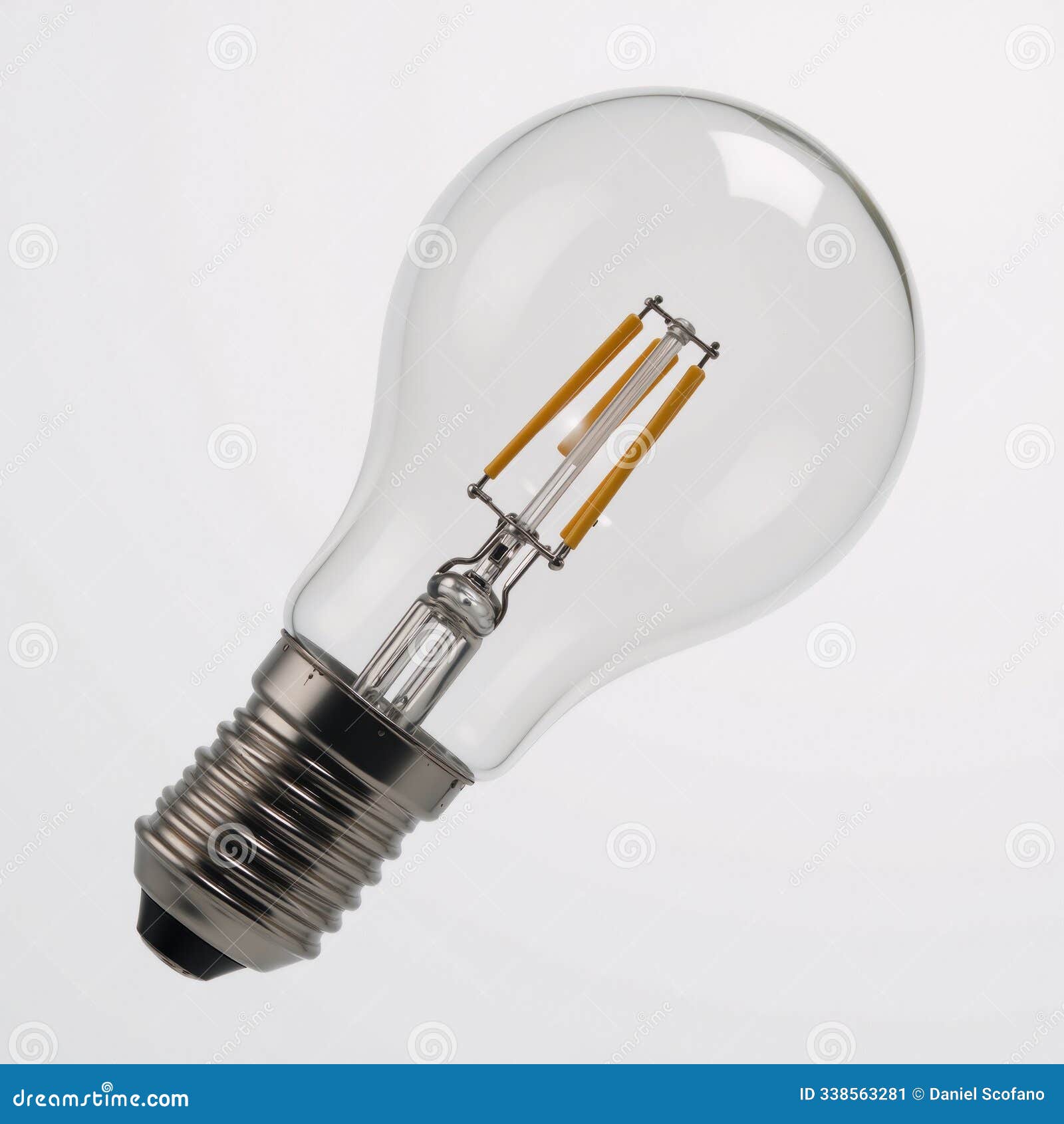 Realistic Modern 3D Illustration Featuring a Stylized Light Bulb Image ...