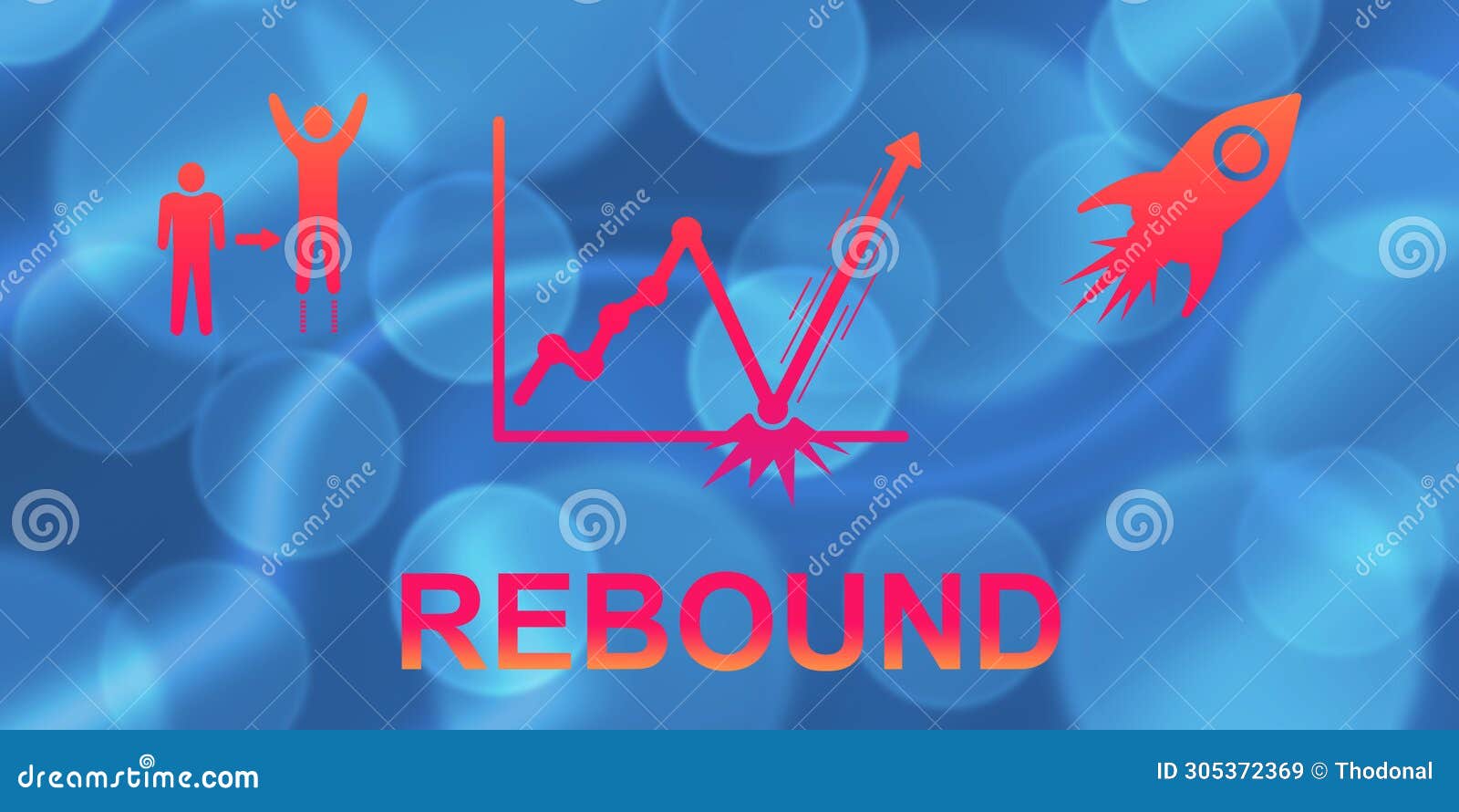 Concept of rebound stock illustration. Illustration of comeback - 305372369